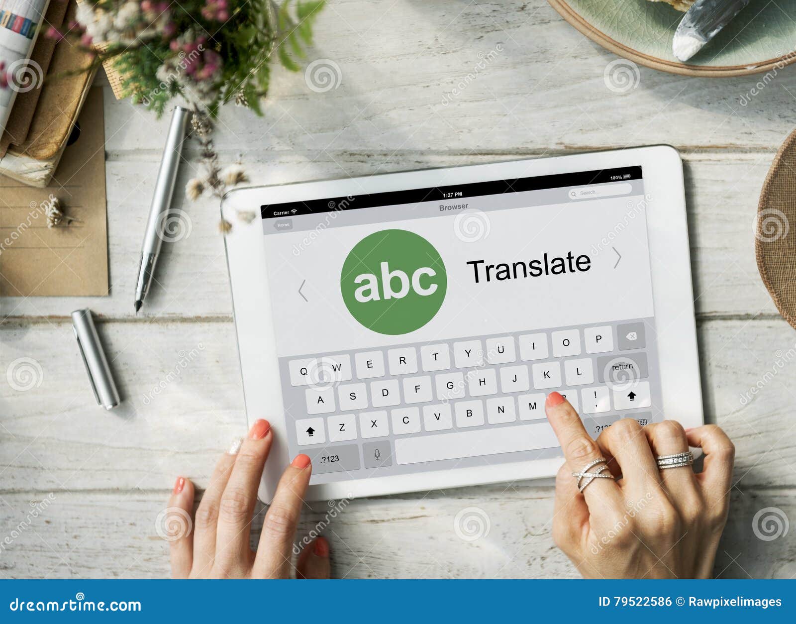 Digital Translate Application Online Concept Stock Photo - Image of ...