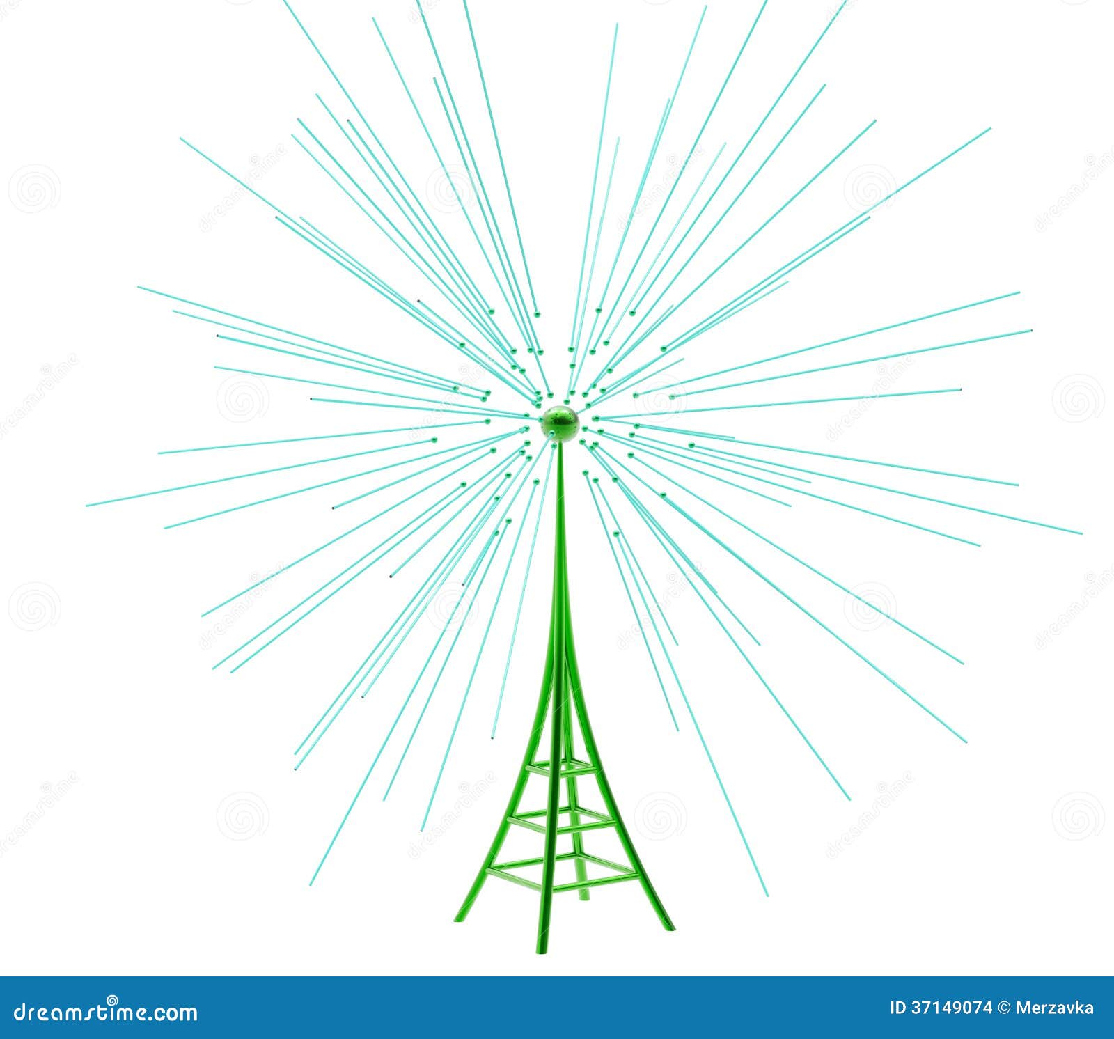 Digital Transmitter Sends Signals From High Tower Stock Photography ...