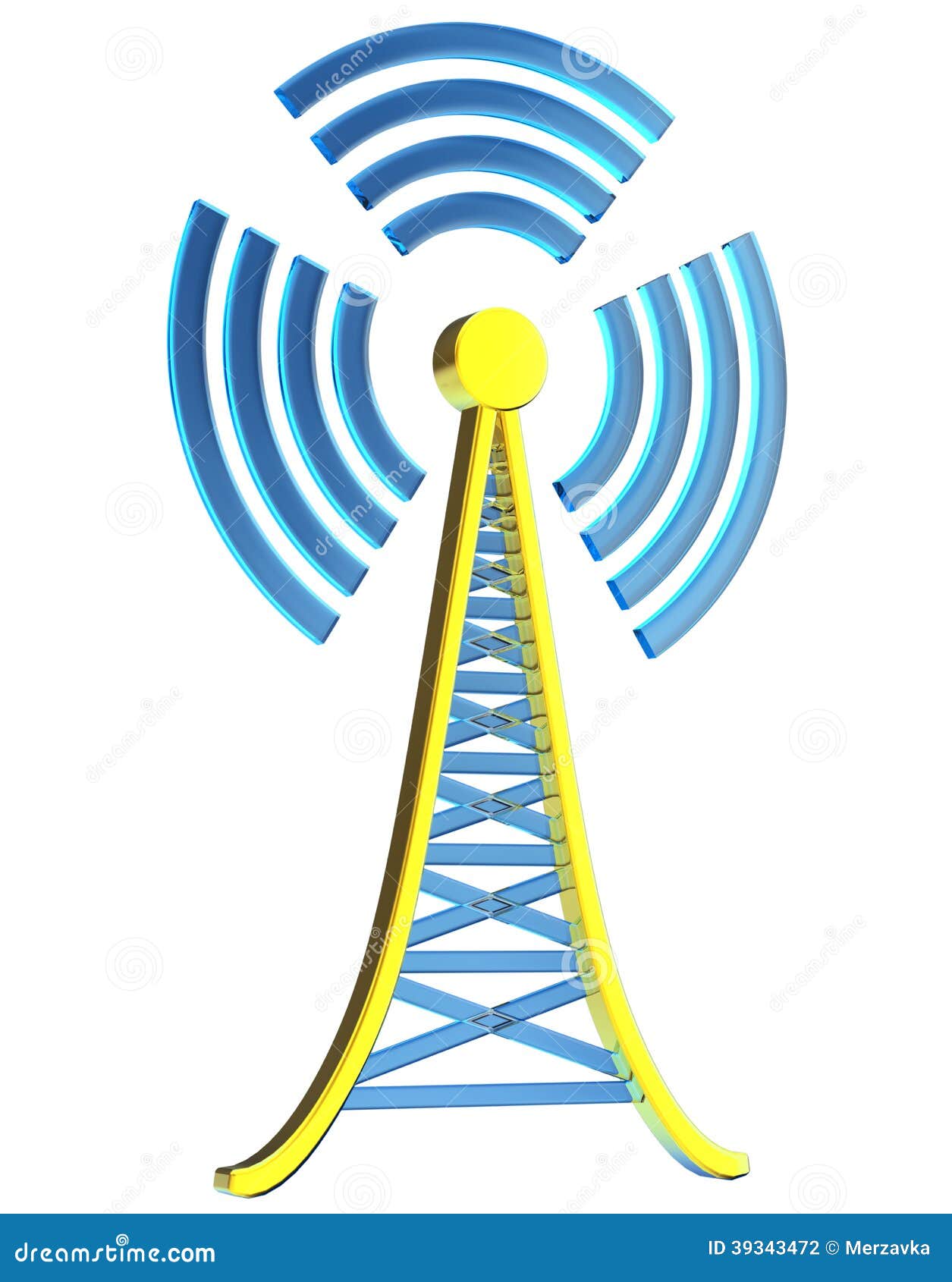 Digital Transmitter Sends Signals From High Tower Stock Image ...