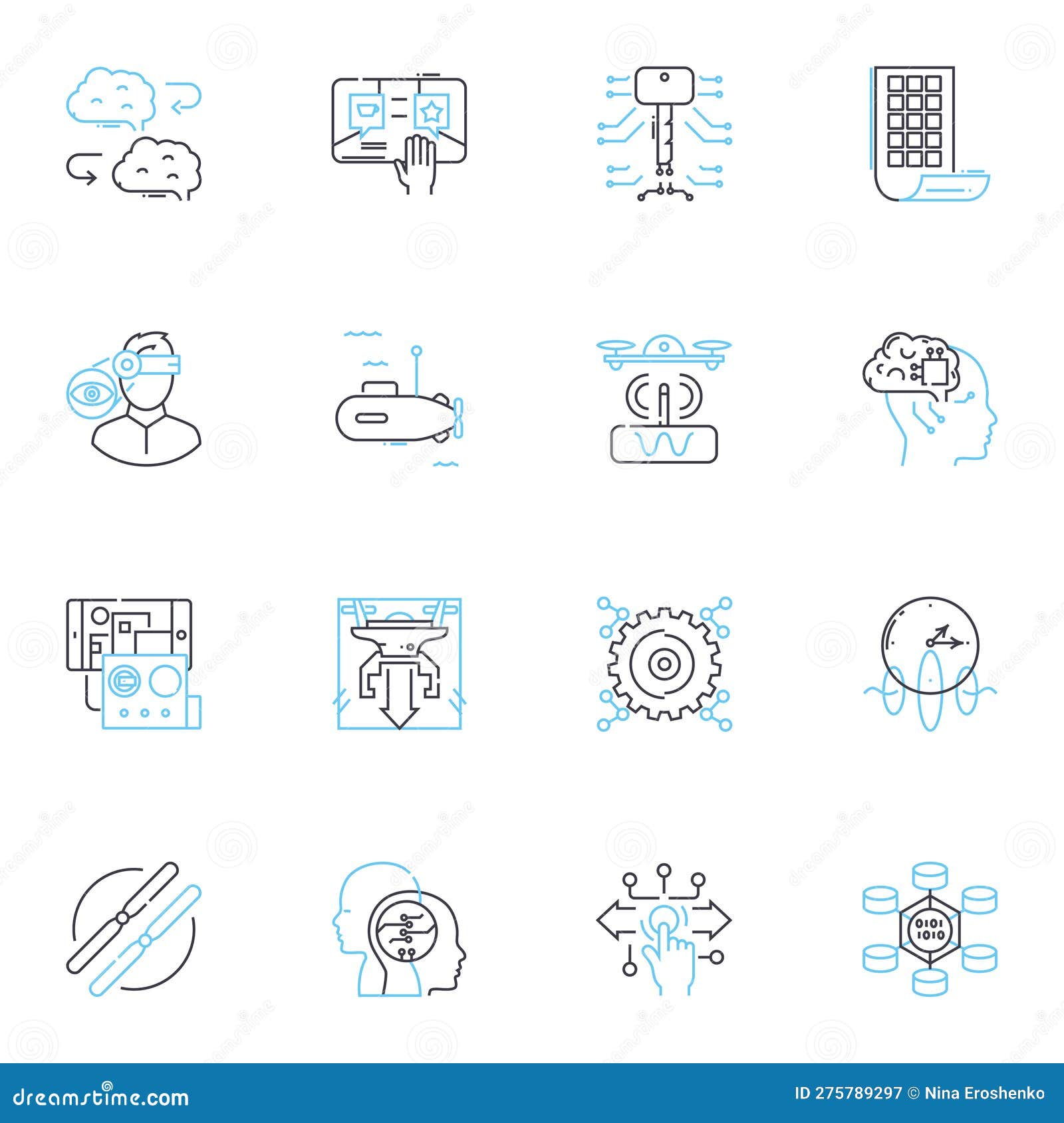 Digital Transporting Linear Icons Set. E-commerce, Virtual, Online ... Digital Transporting Linear Icons Set. E-commerce, Virtual, Online ...