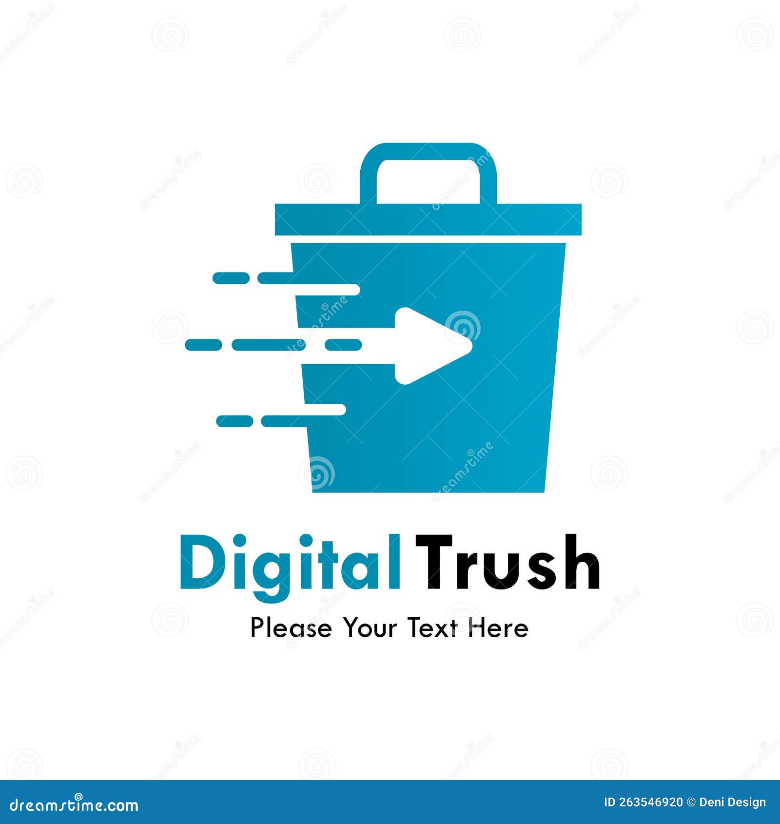 Digital trash logo stock vector. Illustration of clear - 263546920