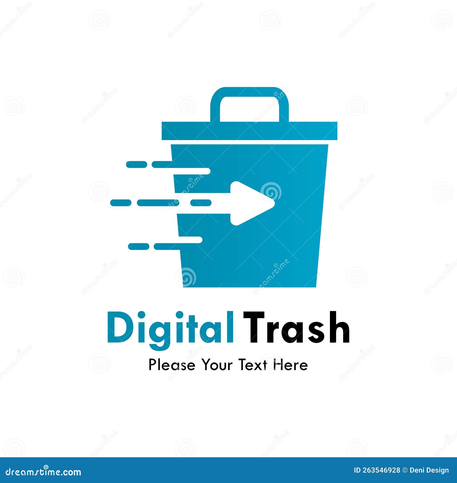 Digital trash logo stock vector. Illustration of advertising - 263546928