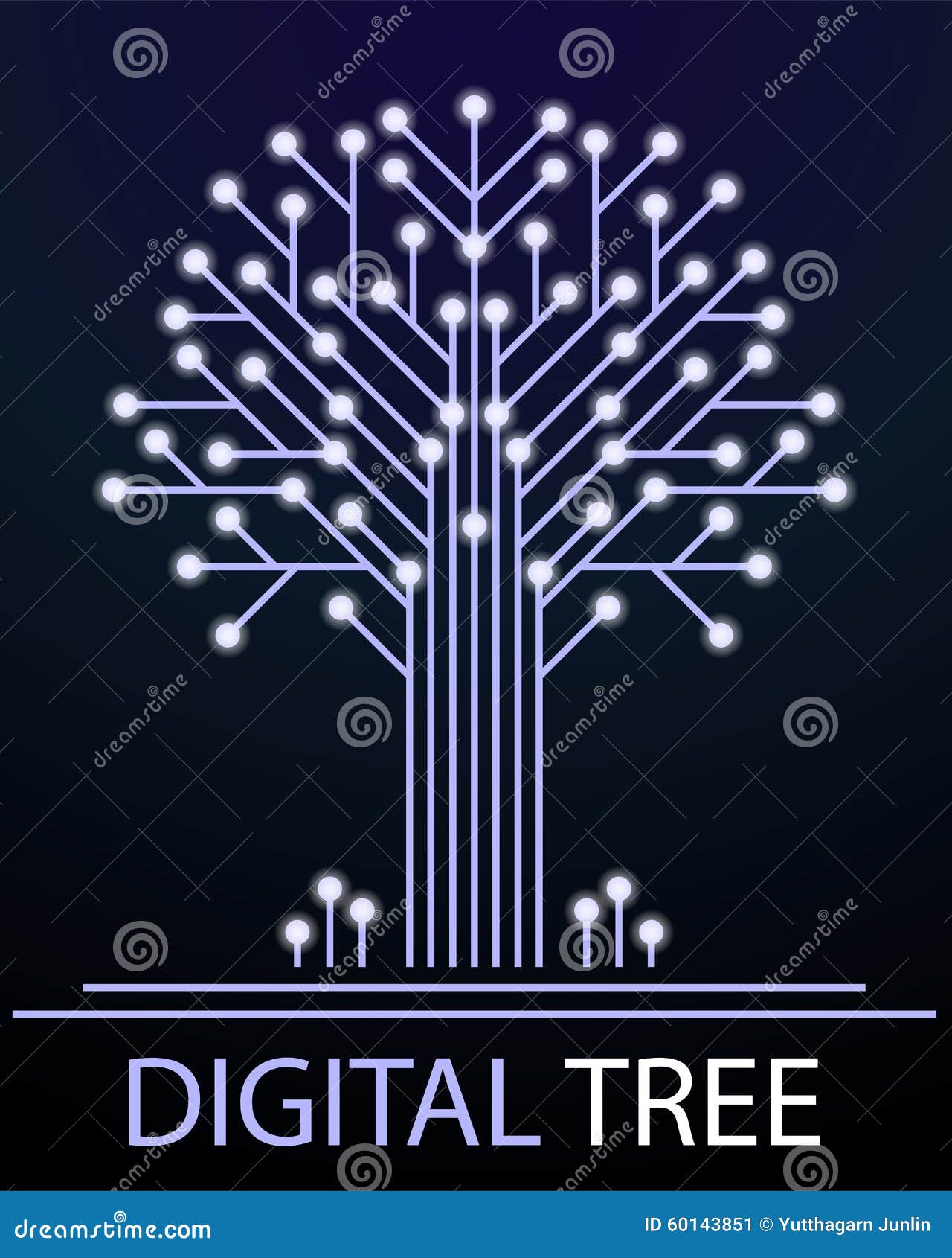 Digital tree vektor illustrationer. Illustration av illustration - 60143851