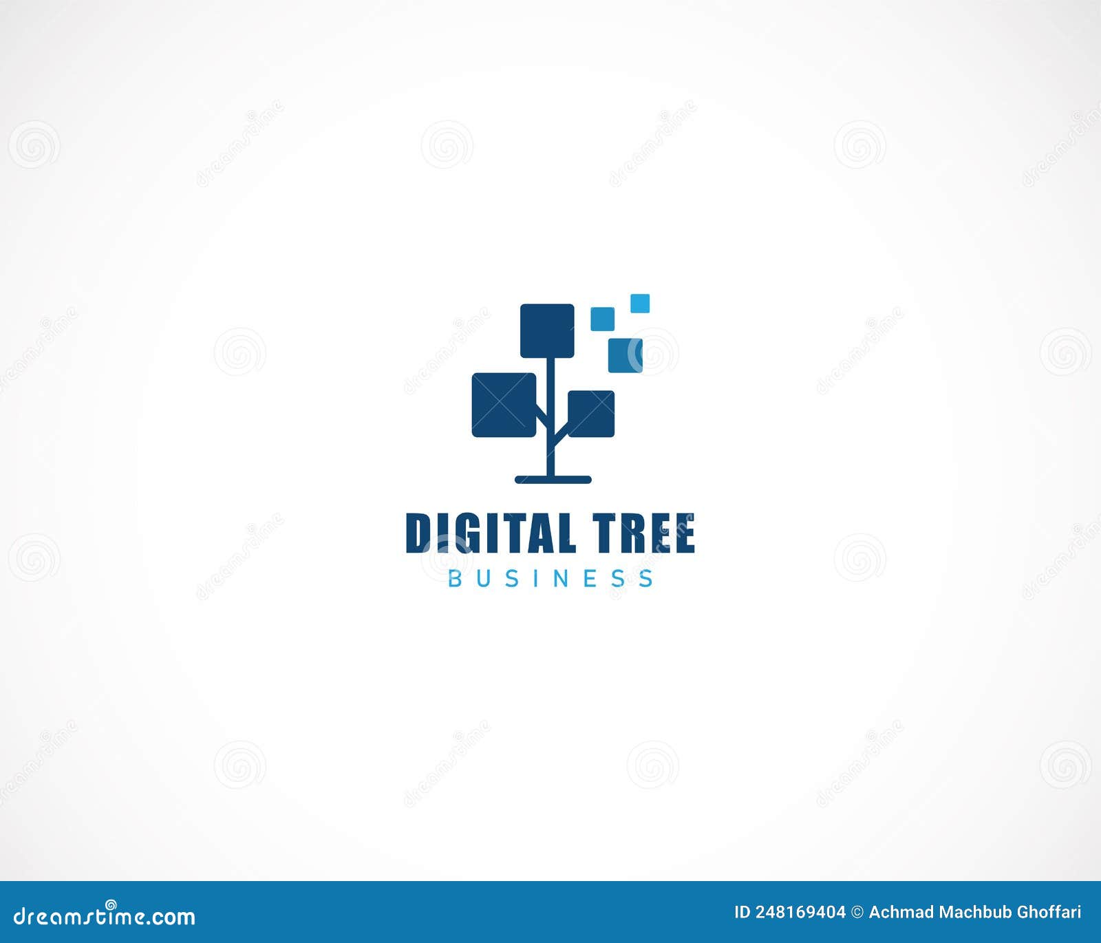 Digital Tree Logo Creative Concept Education Technology Icon Stock ...