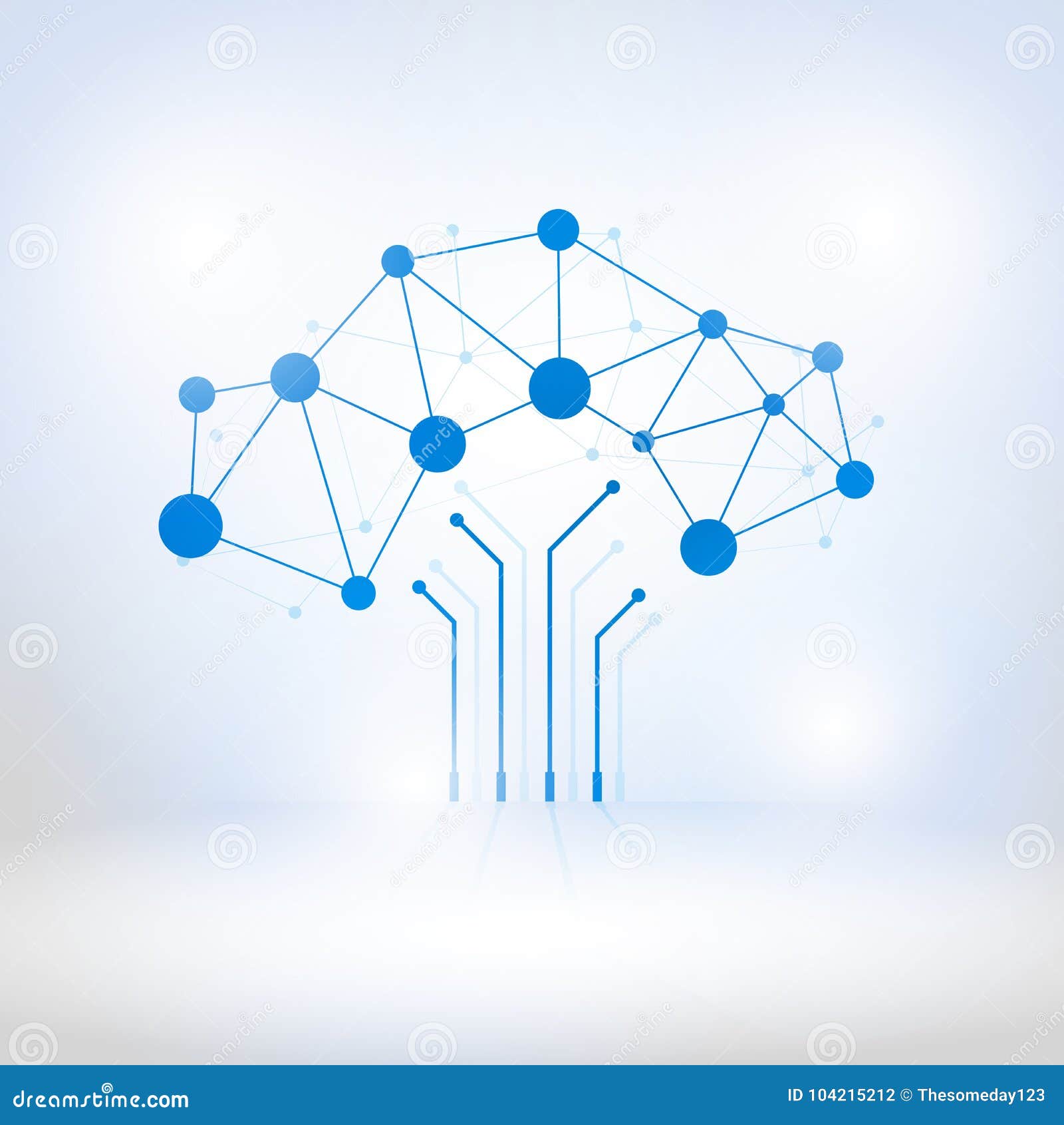 Digital Tree On Technology Background Illustration Stock Image ...