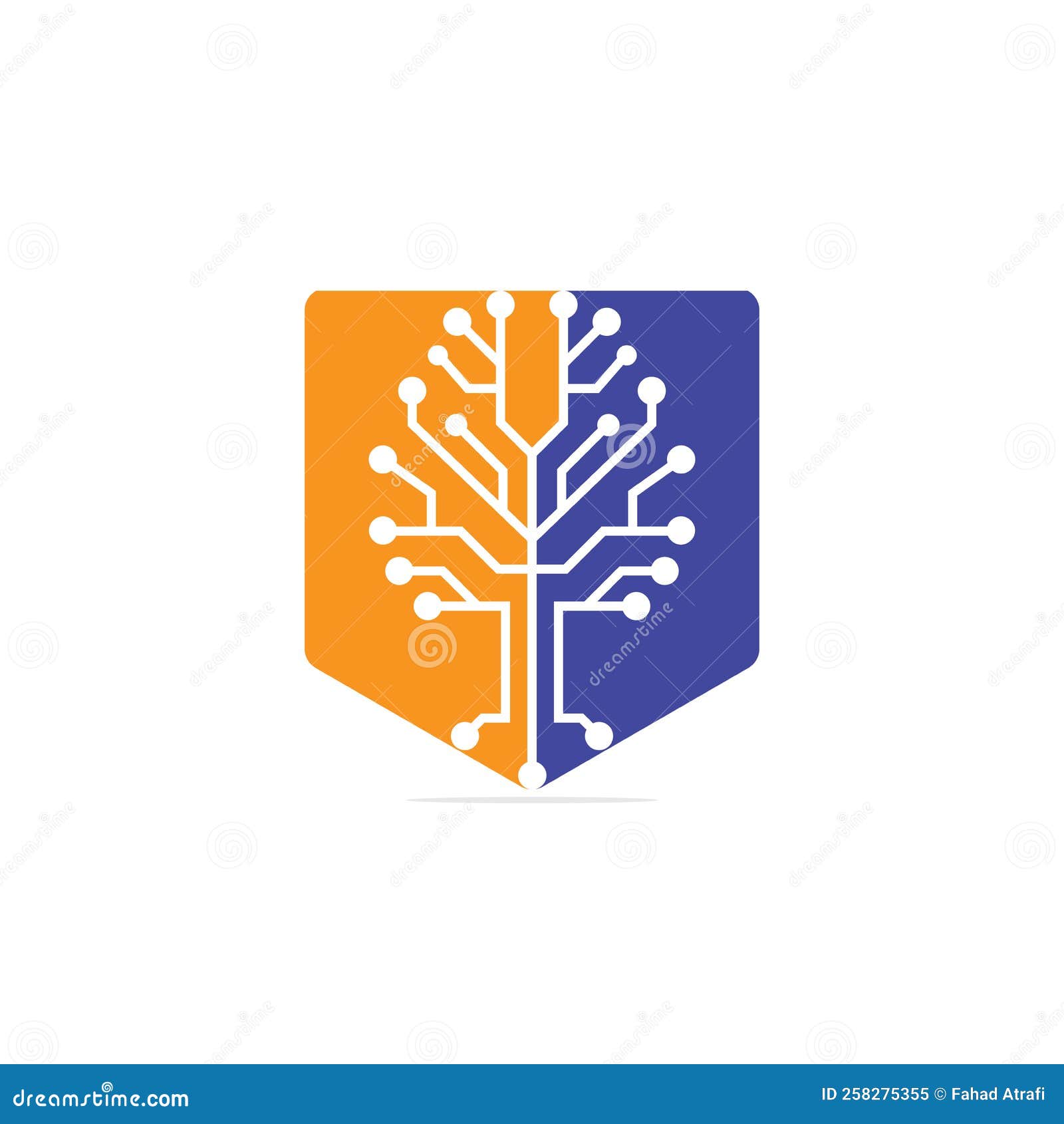 Digital Tree Vector Logo Design. Stock Vector - Illustration of green ...