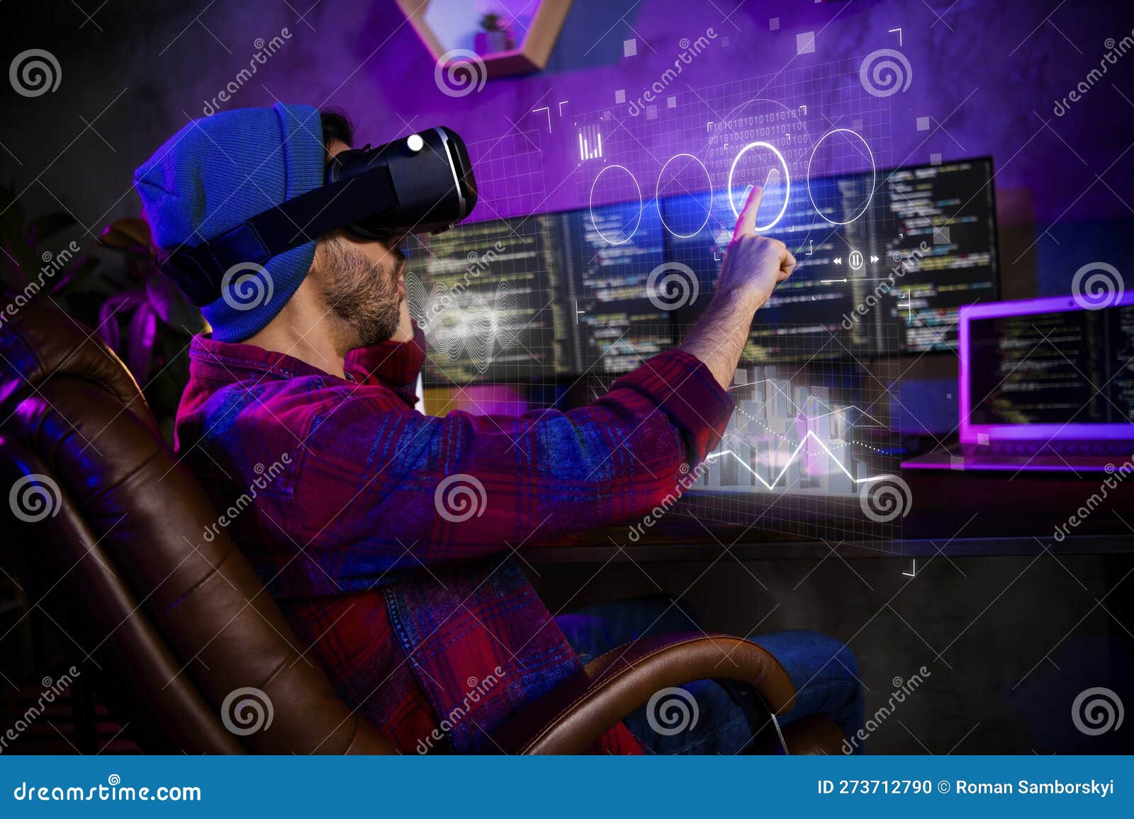 Digital Trend Banner Poster Collage of it Developer Working on Computer ...