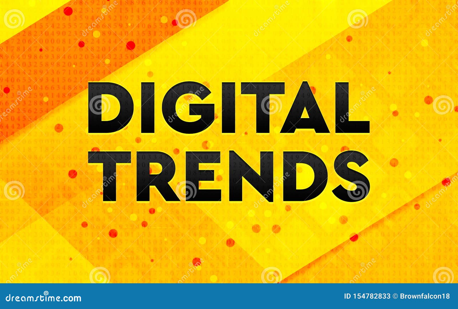 Digital Trends Abstract Digital Banner Yellow Background Stock ...