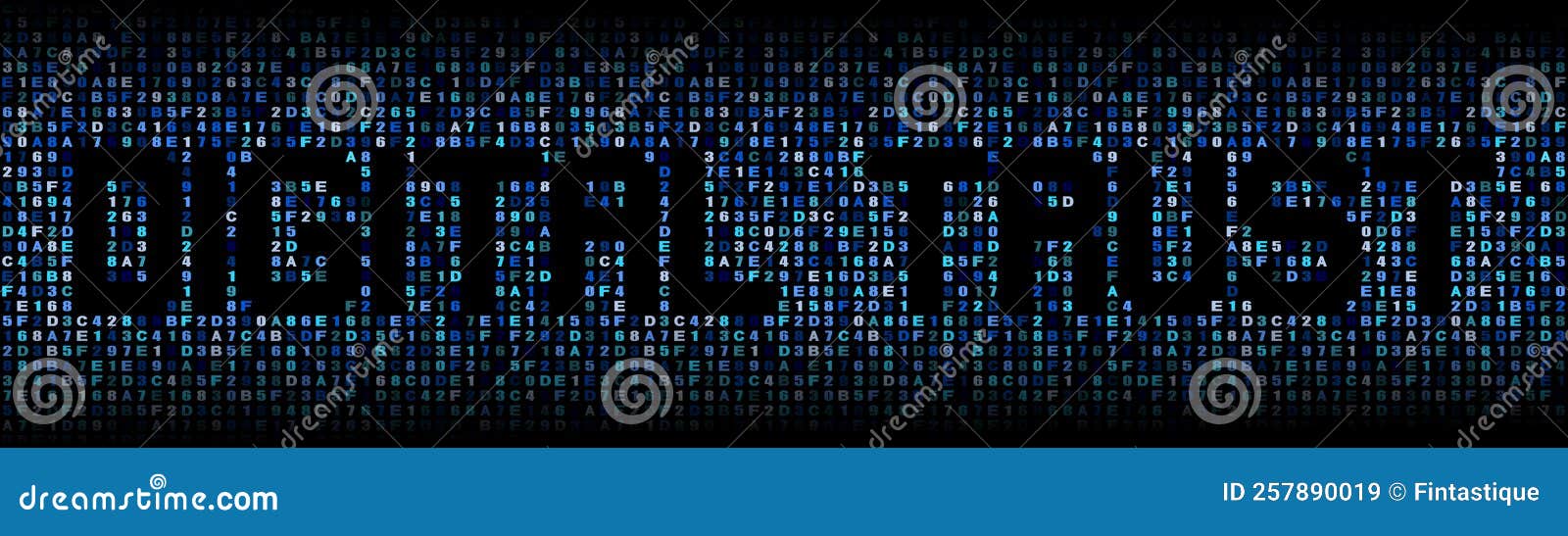Digital Trust Text on Abstract Blue Hex Background Illustration Stock ...