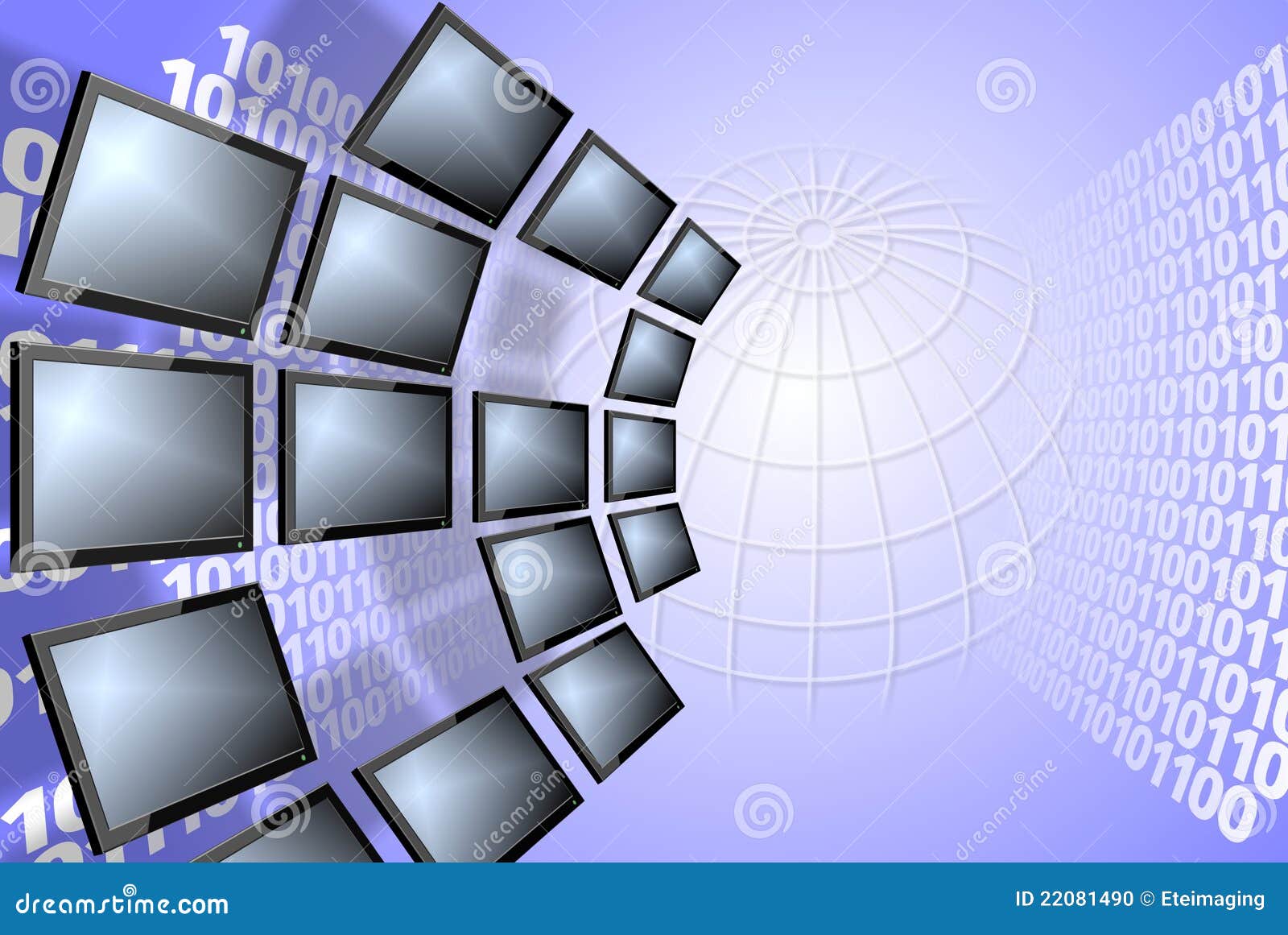 Digital TV and binary code stock illustration. Illustration of high ... Digital TV and binary code stock illustration. Illustration of high ...