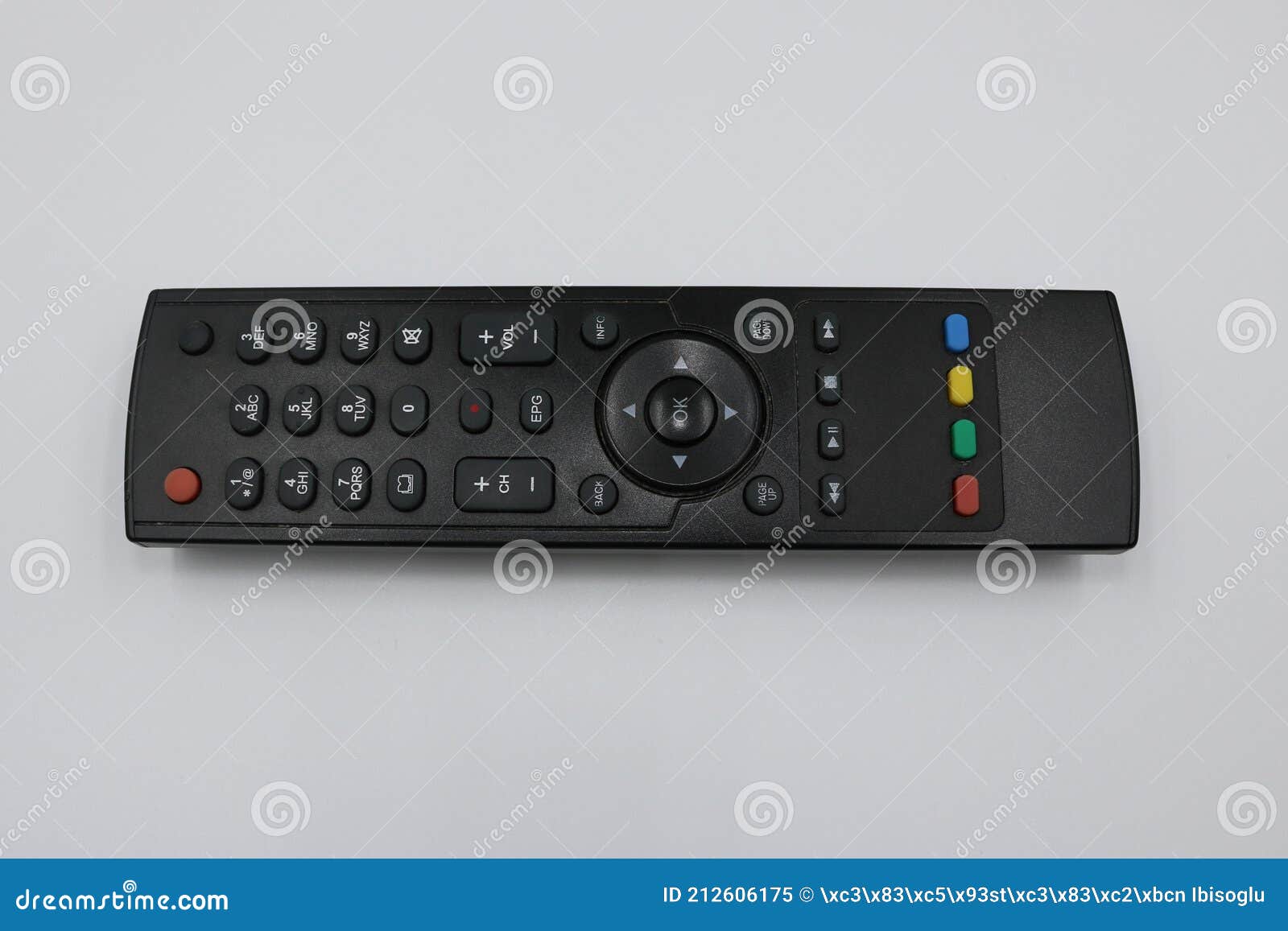 Digital Tv Remote Control on Background. Stock Image - Image of plastic ...