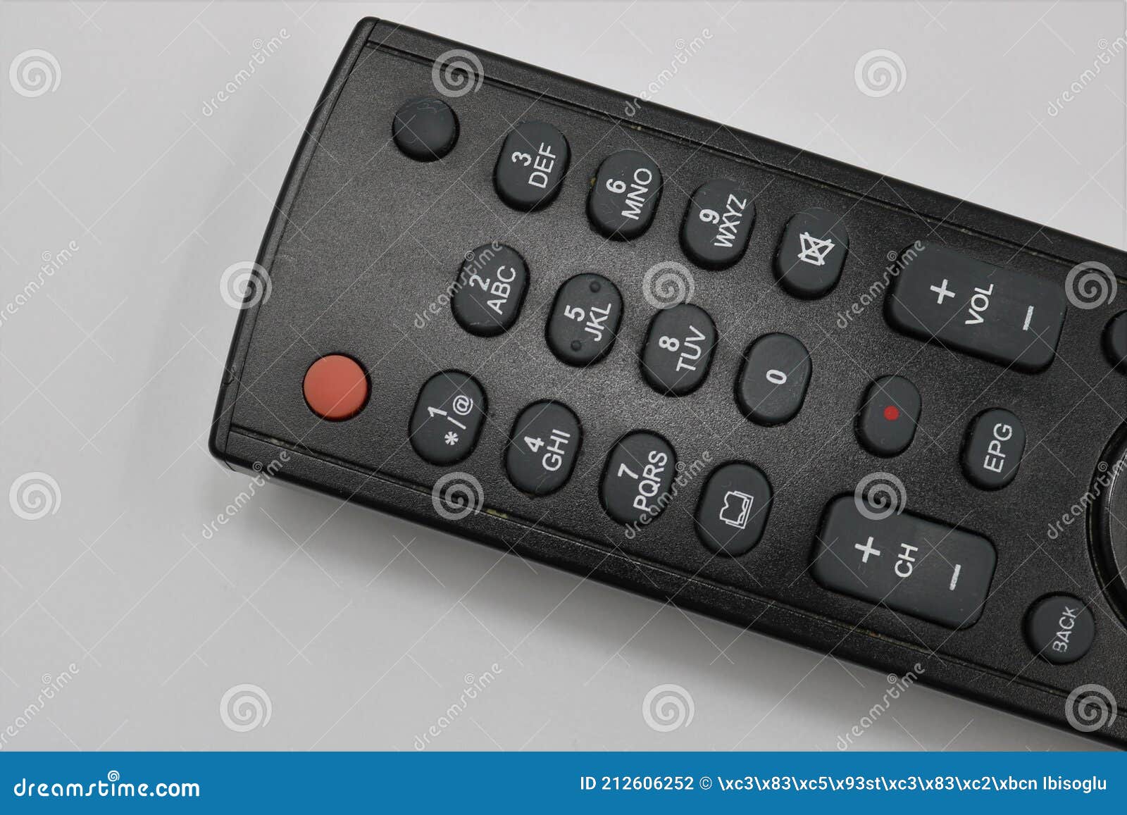 Digital Tv Remote Control on Background. Stock Photo - Image of plastic ...