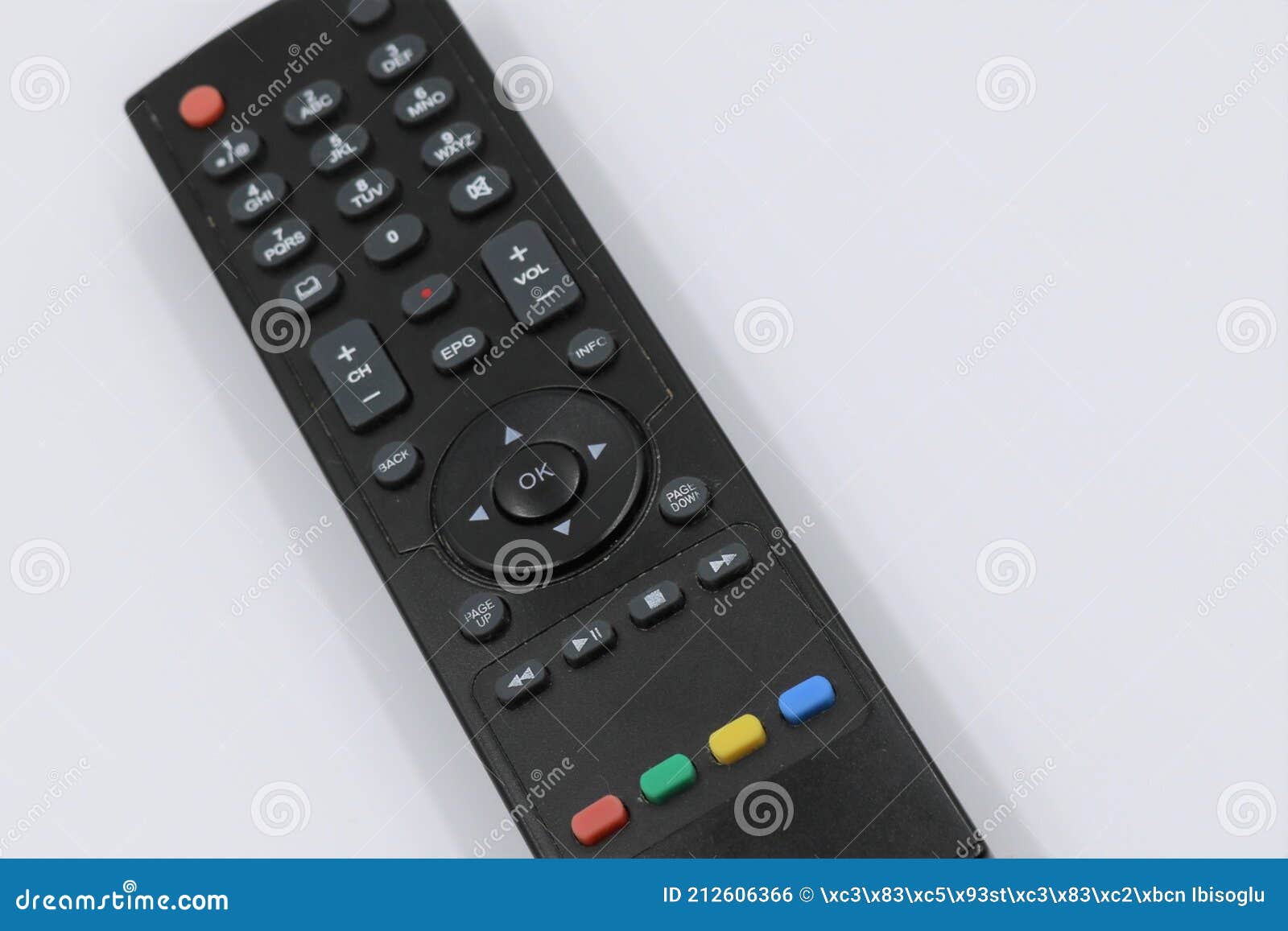 Digital Tv Remote Control on Background. Stock Photo - Image of change ...