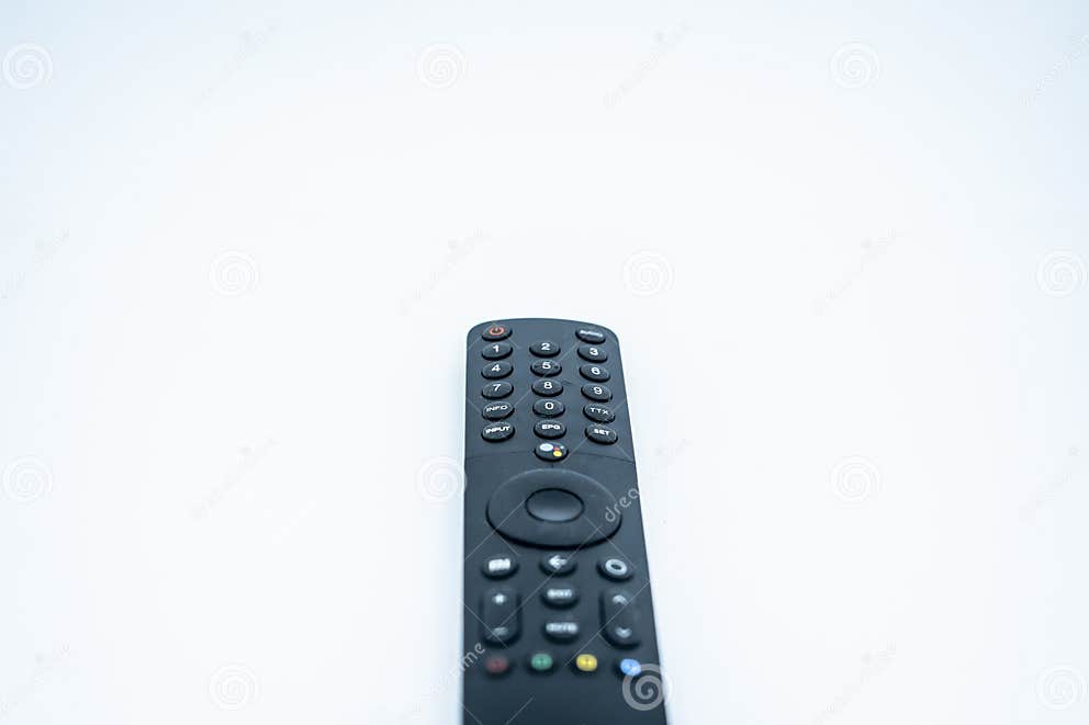 Digital Tv Remote Control on White Background Stock Image - Image of ...