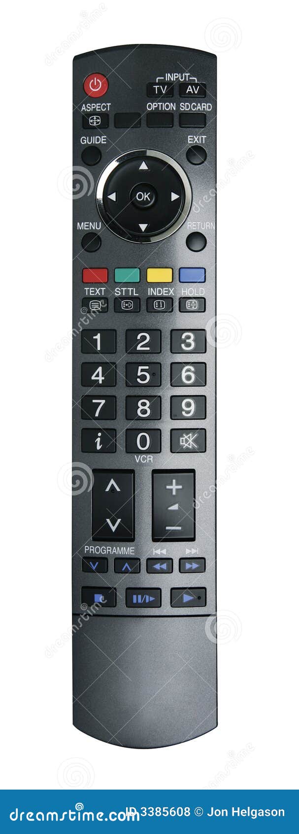 Digital TV remote isolated stock photo. Image of entertainment - 3385608