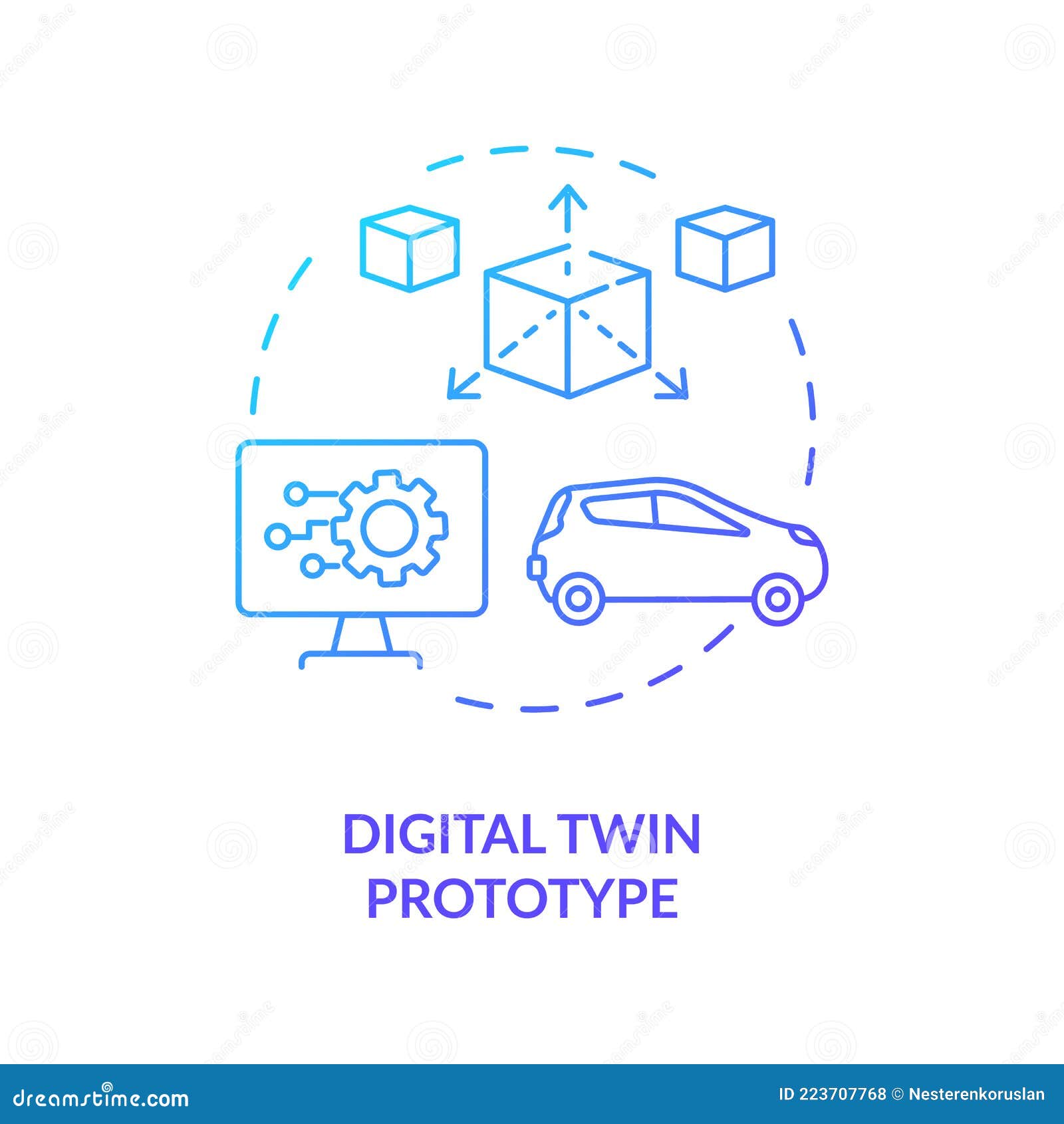 Prototype Concept Vector Linear Icon Isolated On Transparent Background ...