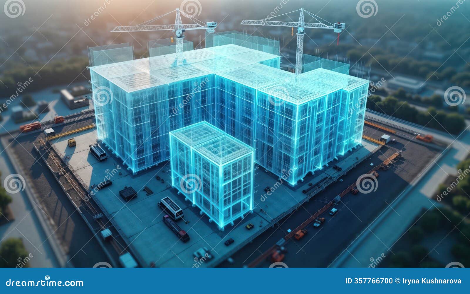 Digital Twin Simulation for Construction Project. Construction Site ...