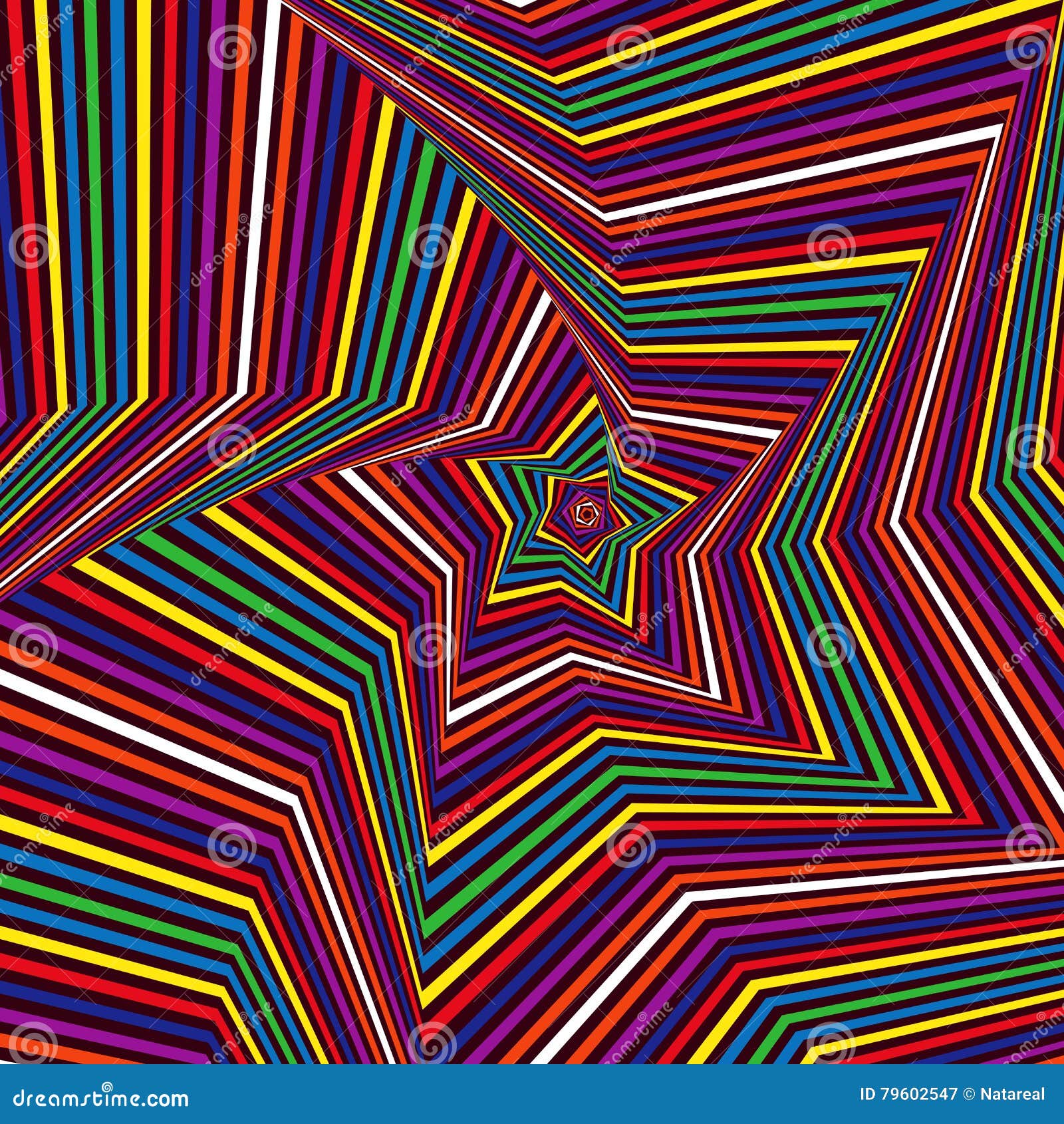 Digital Twisted Multicolor Five-pointed Star Forms Stock Vector ...