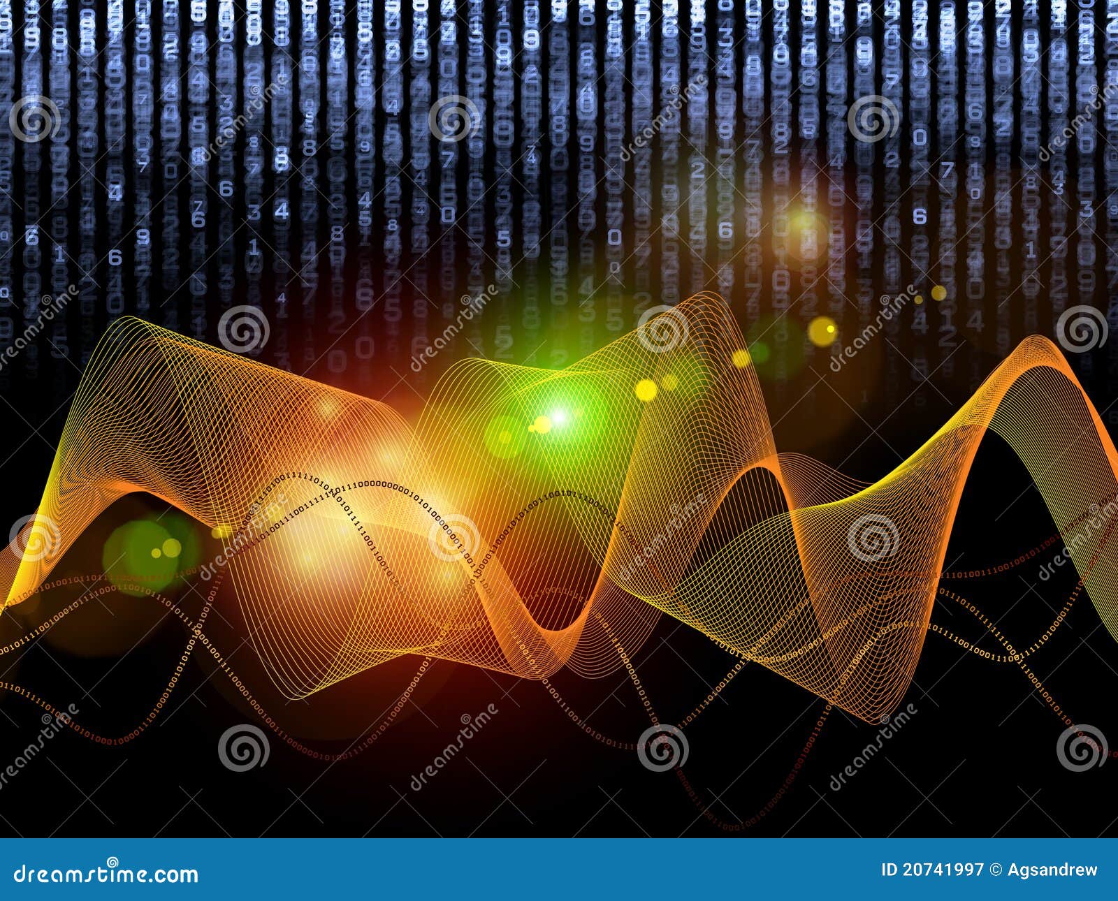 Digital Universe stock illustration. Illustration of golden - 20741997