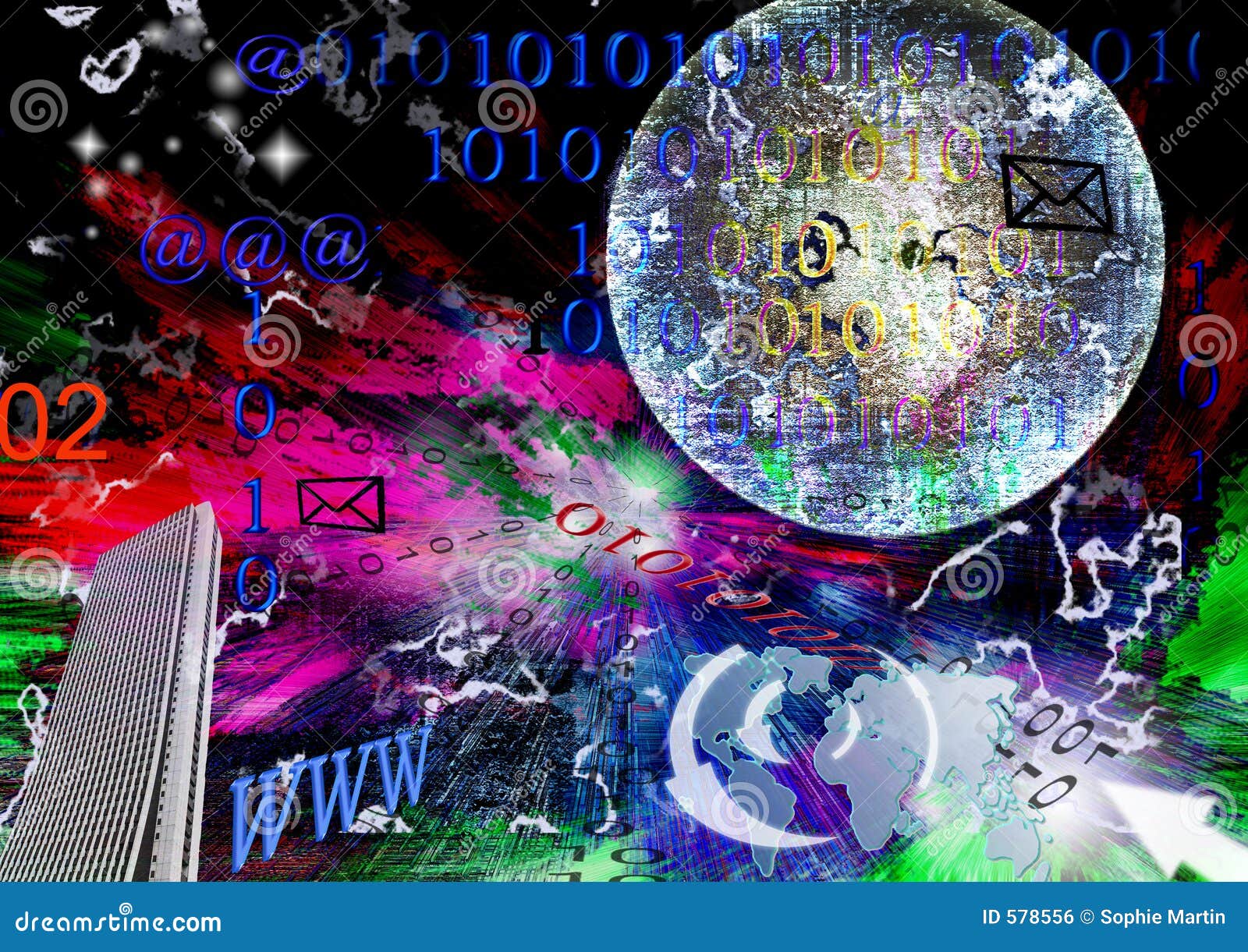 Digital universe stock illustration. Illustration of communication - 578556