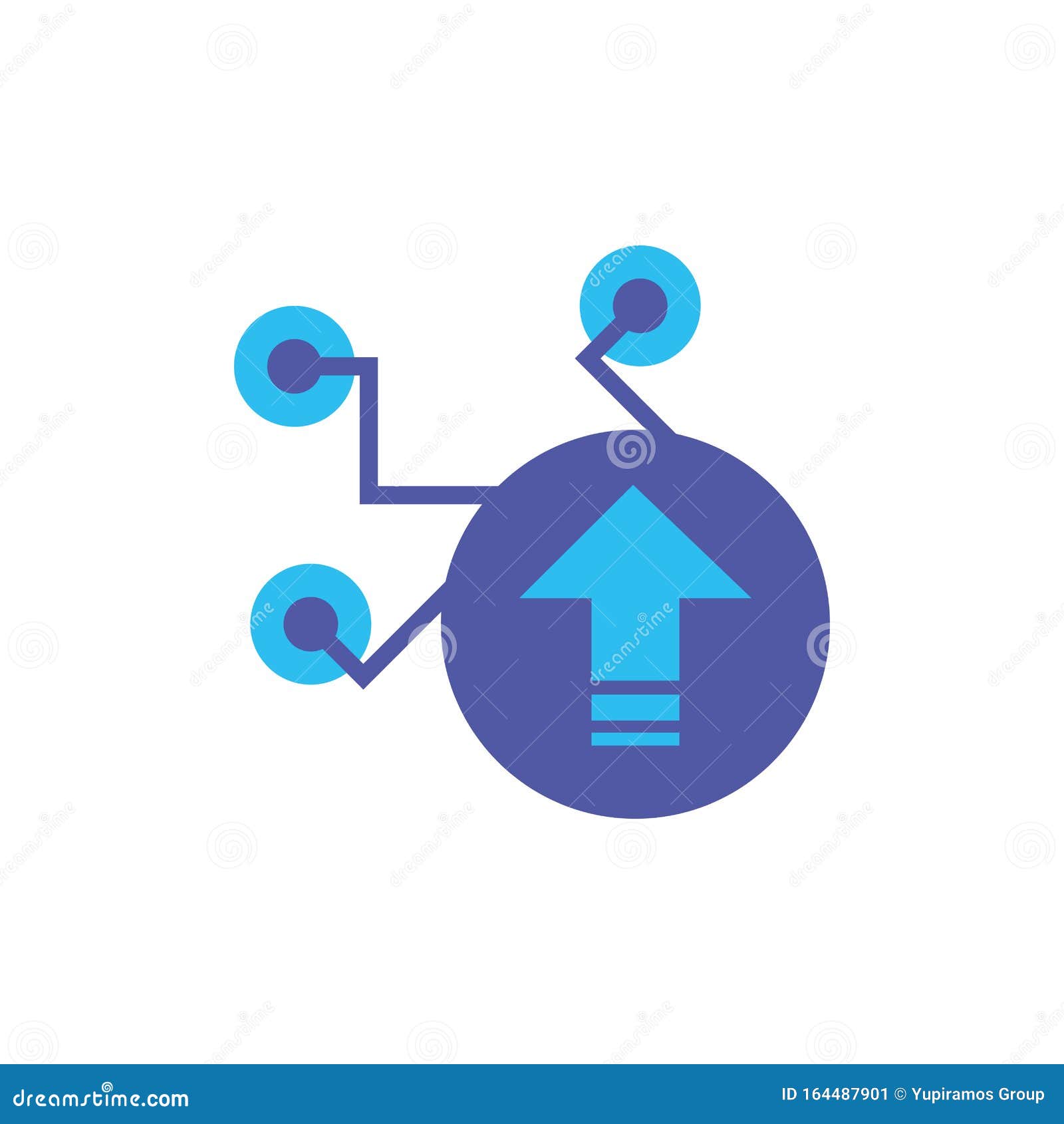 Digital Upload Icon Flat Design Stock Vector - Illustration of upload ...