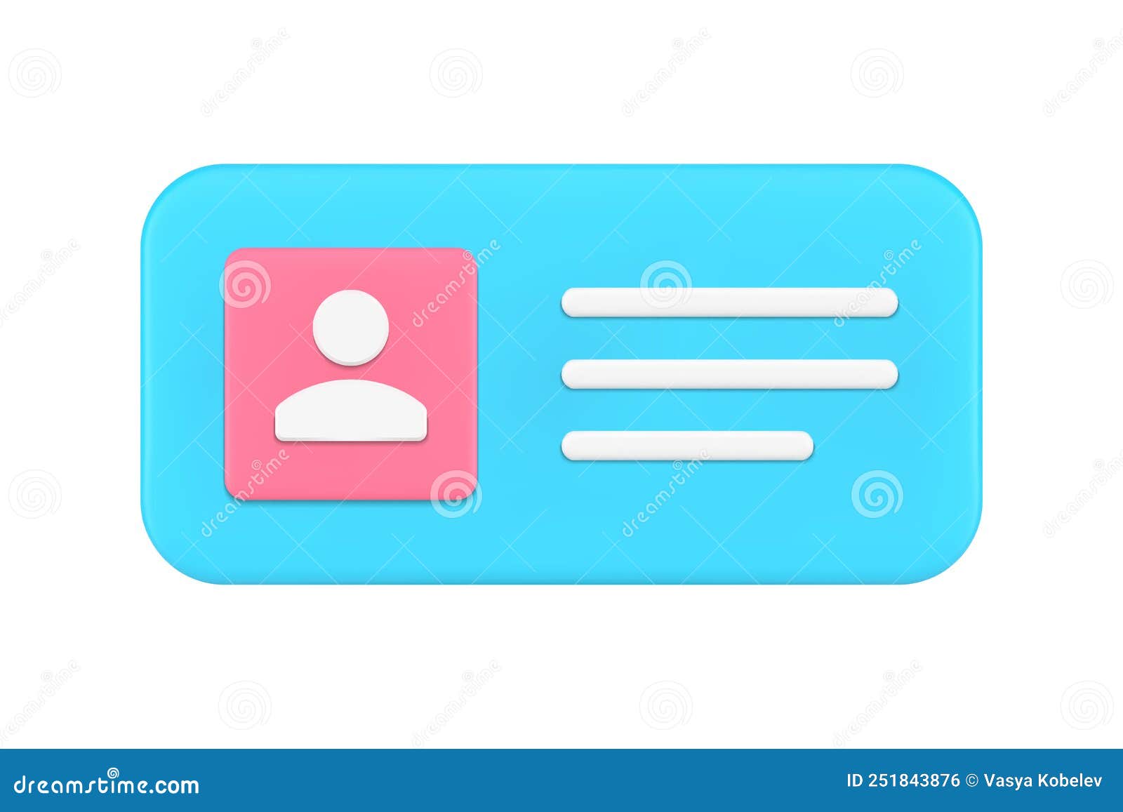 Digital User Interface Badge Contact Avatar Personal Identification ...