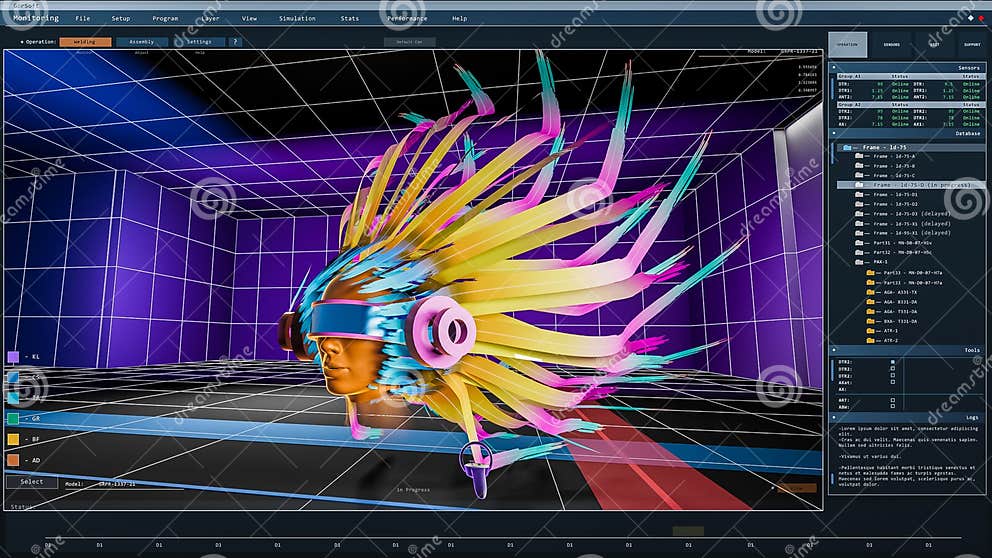 Digital User Interface of 3d Design Software for Virtual Reality Art ...