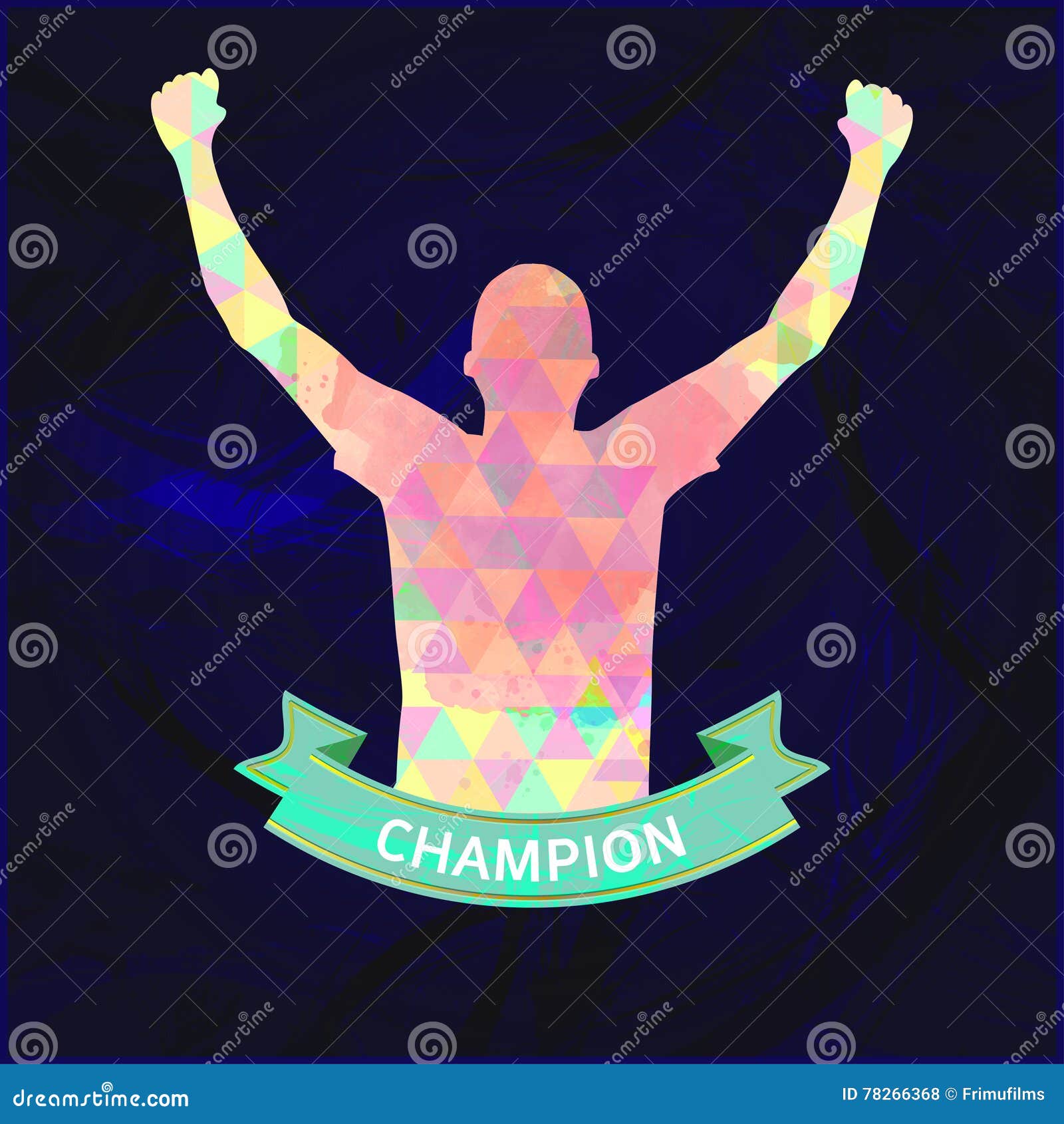 Digital Vector, Abstract Winner Sportman Champion Stock Vector ...