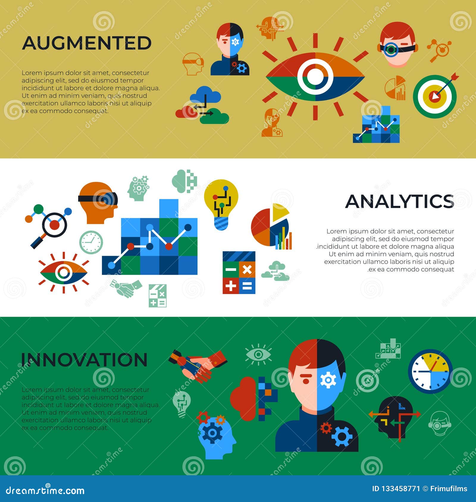 Digital Vector Augmented Analytics Stock Illustration - Illustration of ...