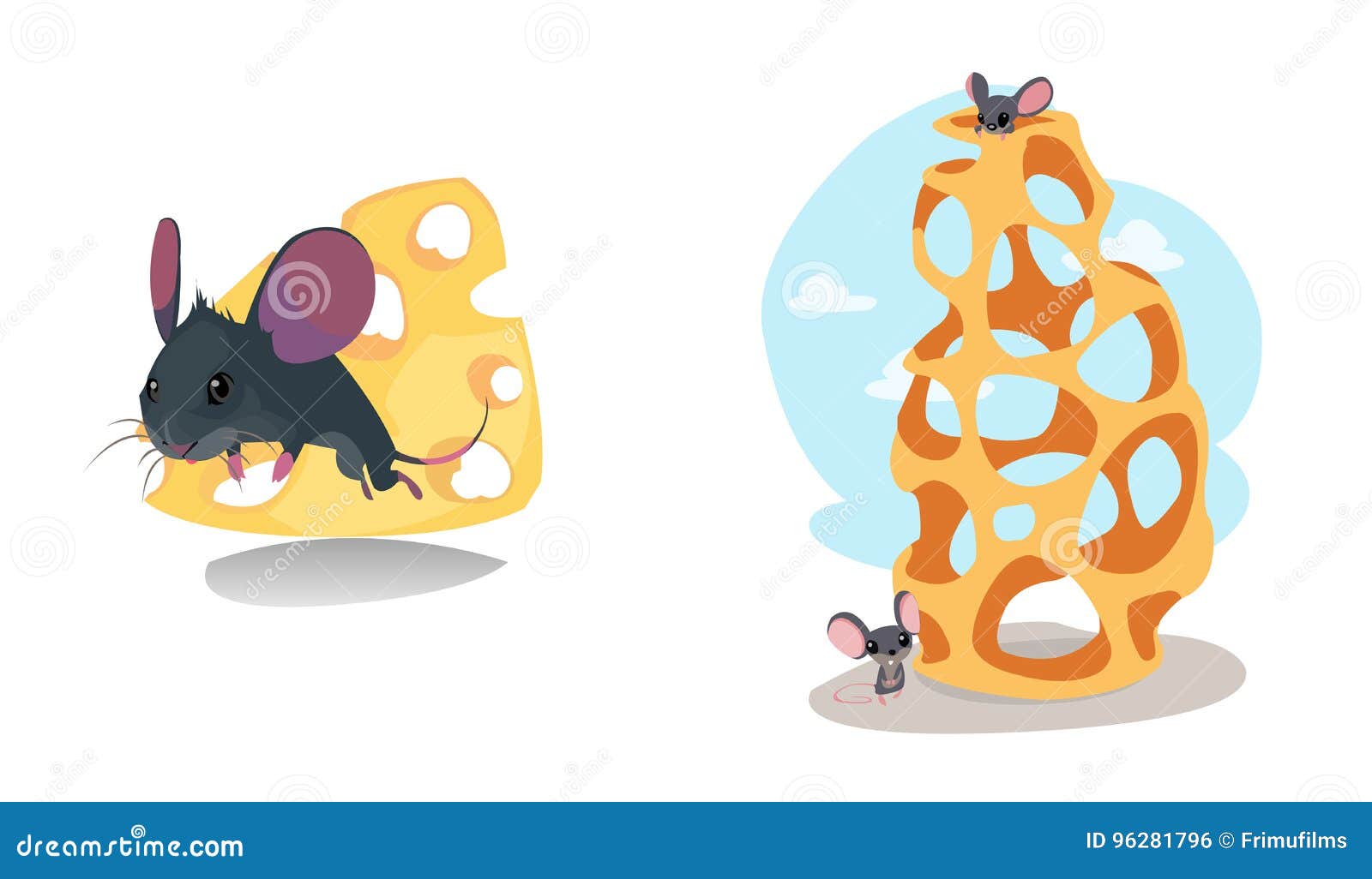 Digital Vector Funny Cartoon Cheese Labyrinth Stock Vector ...