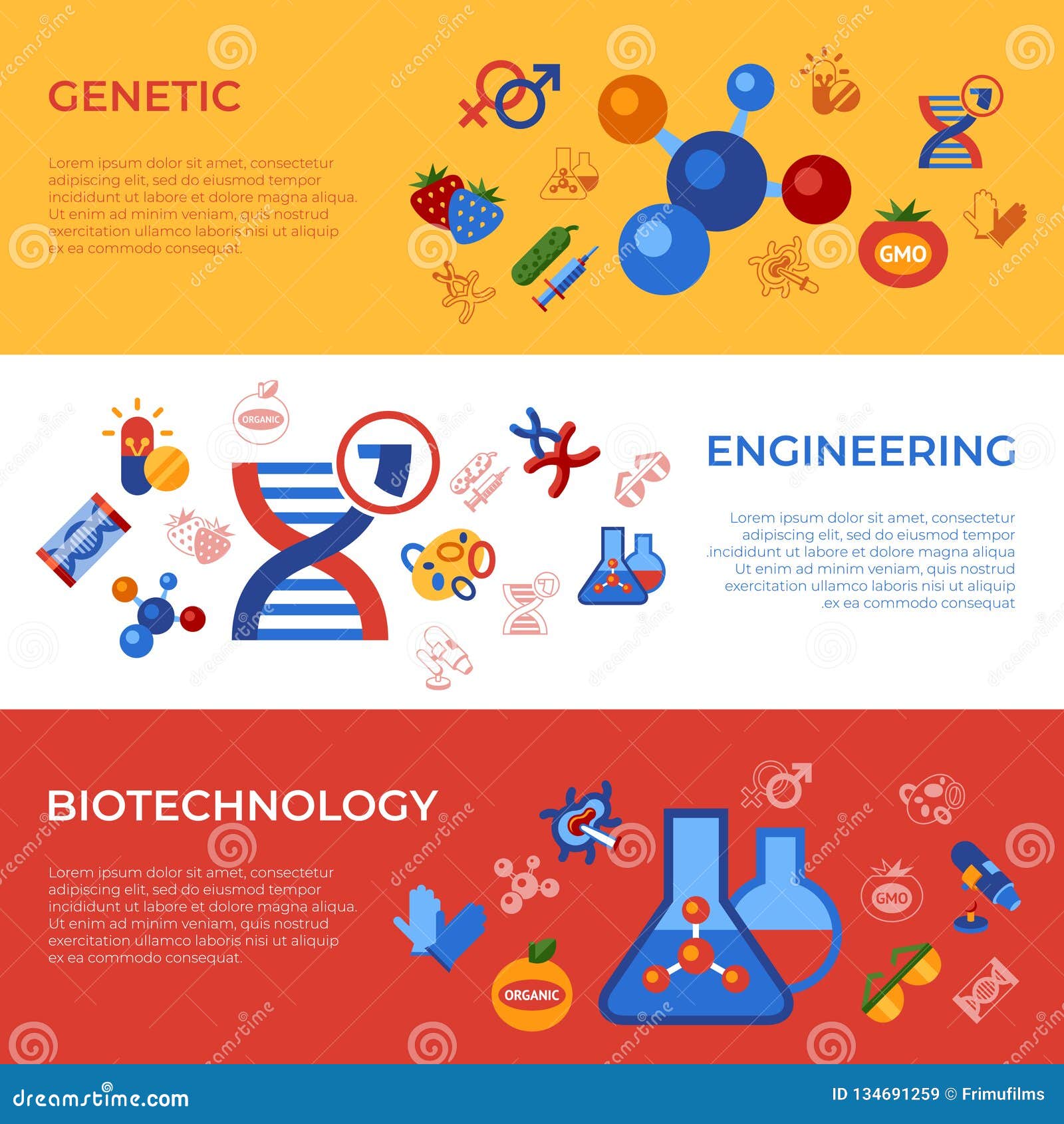Digital Vector Genetic Engineering Technology Stock Illustration ...