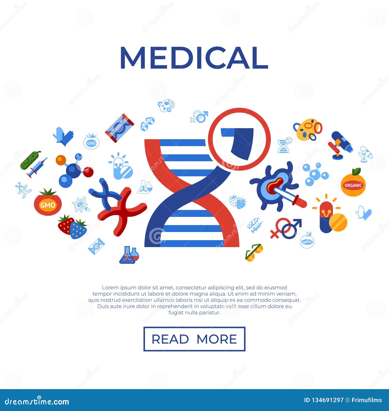 Digital Vector Genetic Engineering Technology Stock Illustration ...
