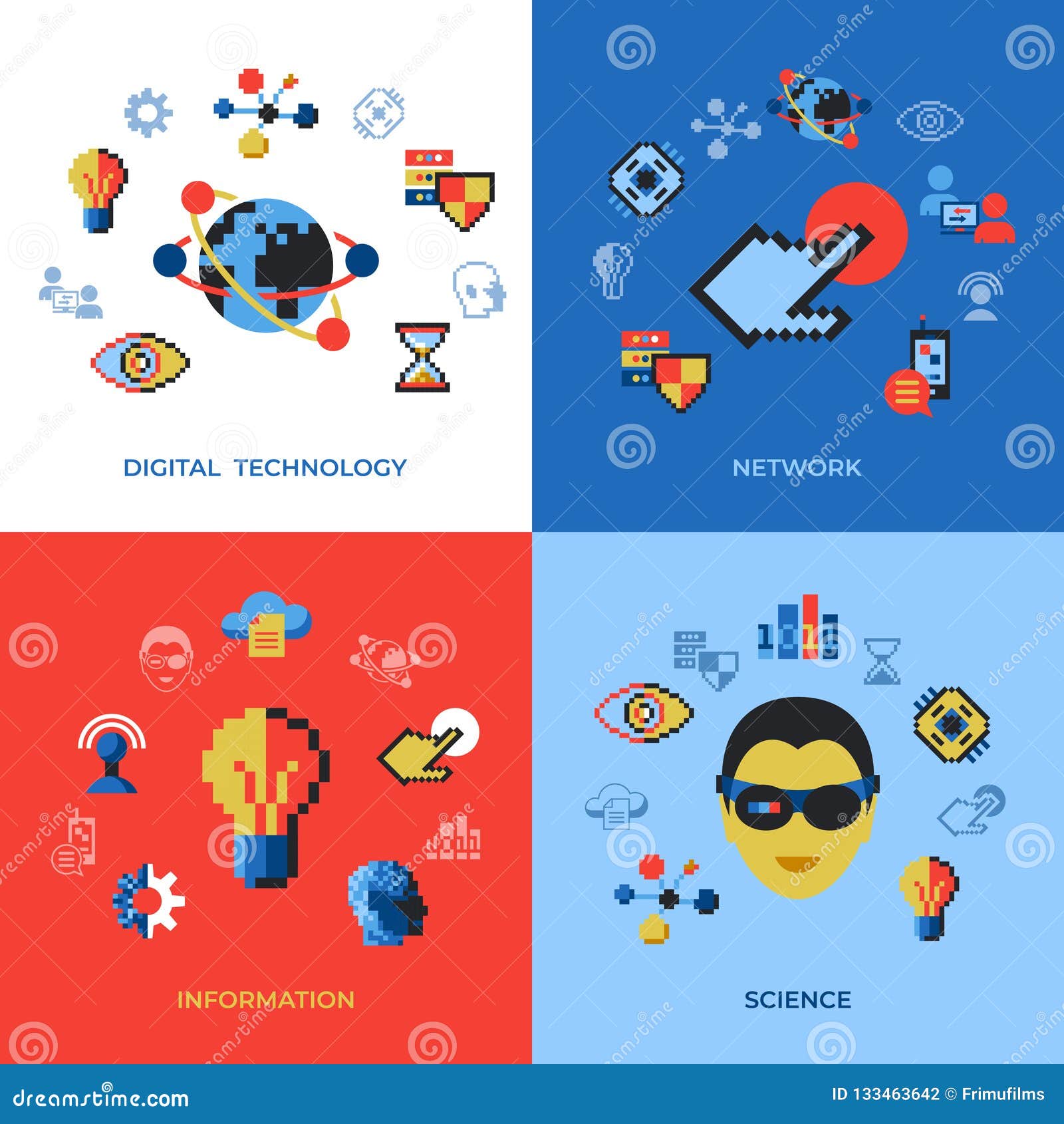 Digital Vector Pixel Art Digital Technology Stock Illustration ...