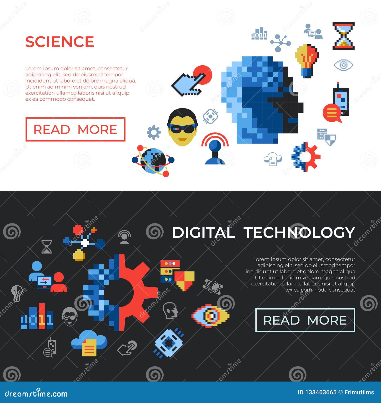 Digital Vector Pixel Art Digital Technology Stock Illustration ...