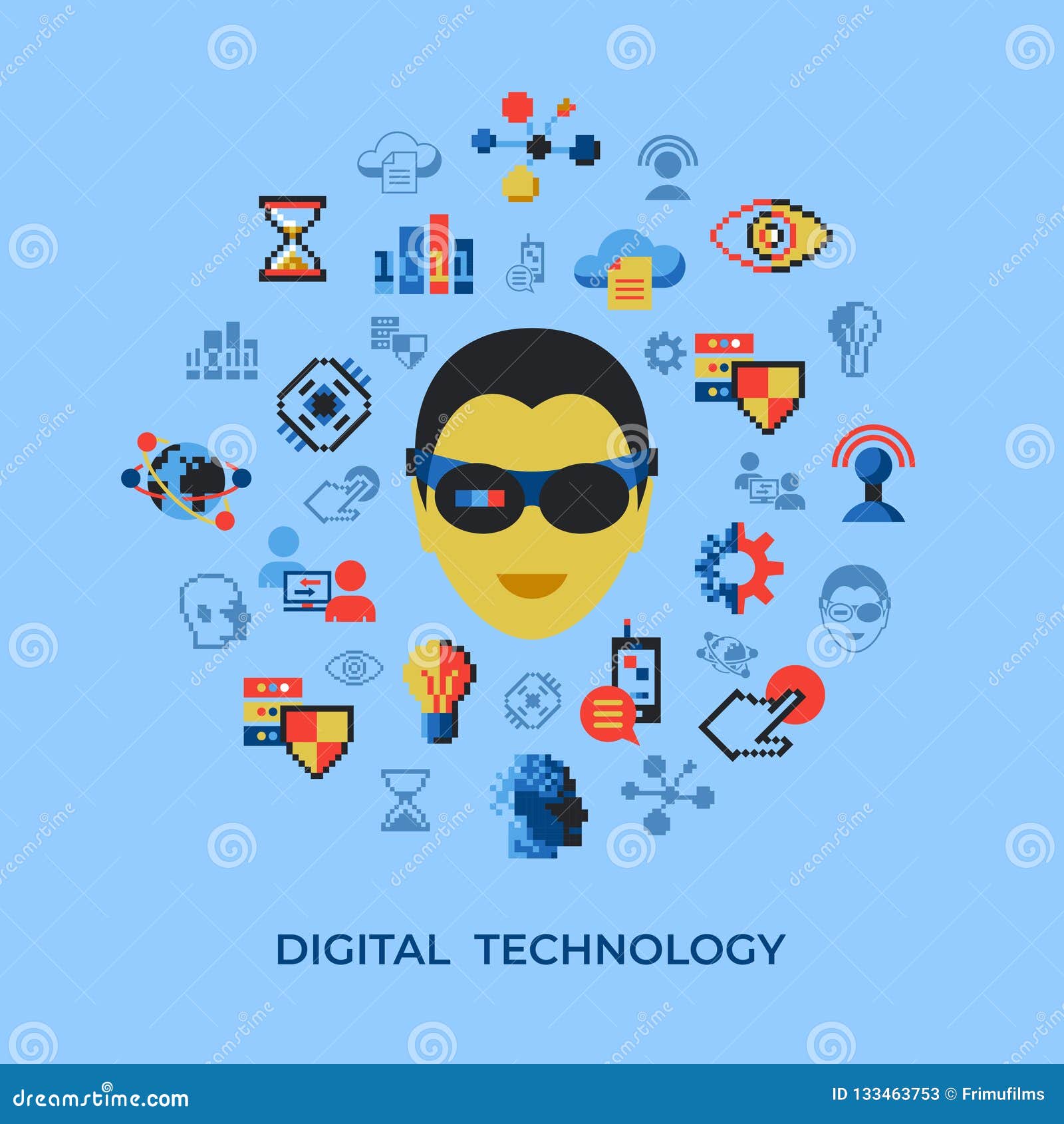 Digital Vector Pixel Art Digital Technology Stock Illustration ...