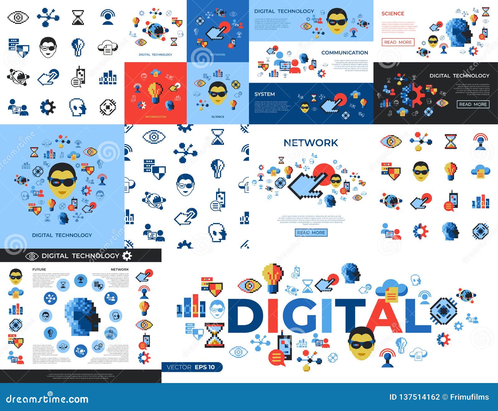 Digital Vector Pixel Art Digital Technology Stock Illustration ...