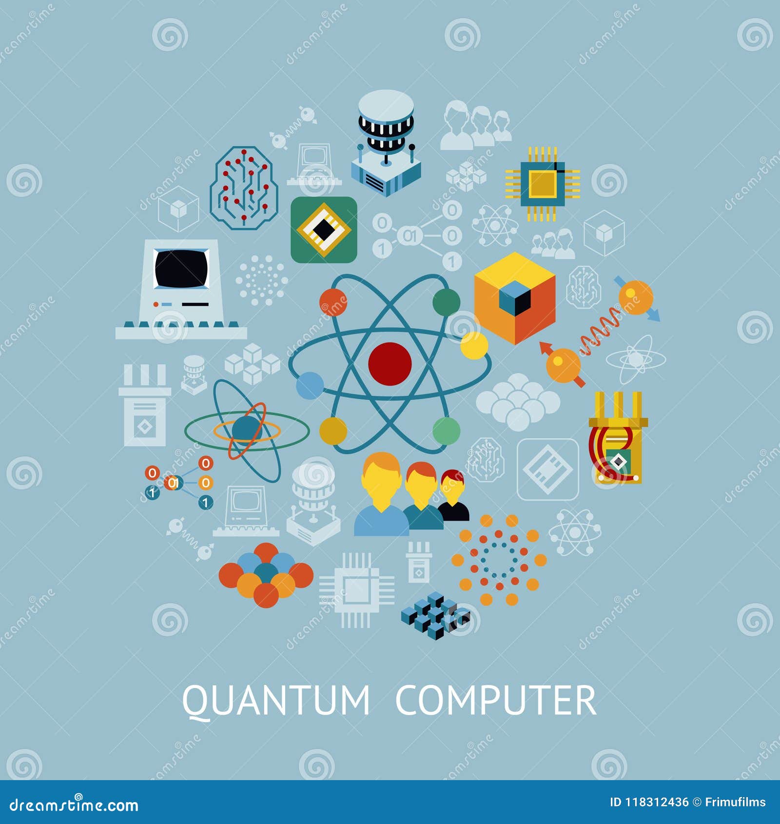 Digital Vector Quantum Computing Icon Set Stock Illustration ... Digital Vector Quantum Computing Icon Set Stock Illustration ...