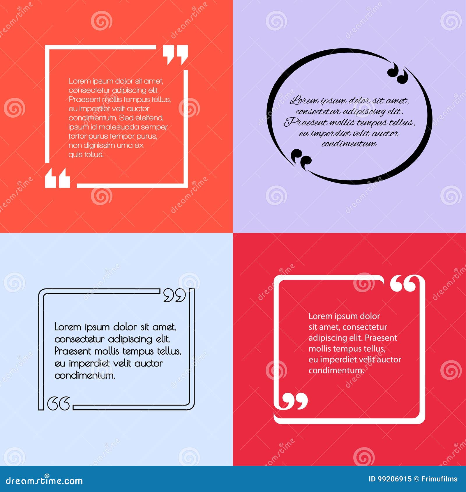 Digital Vector Quote Frames Box Stock Vector - Illustration of ...