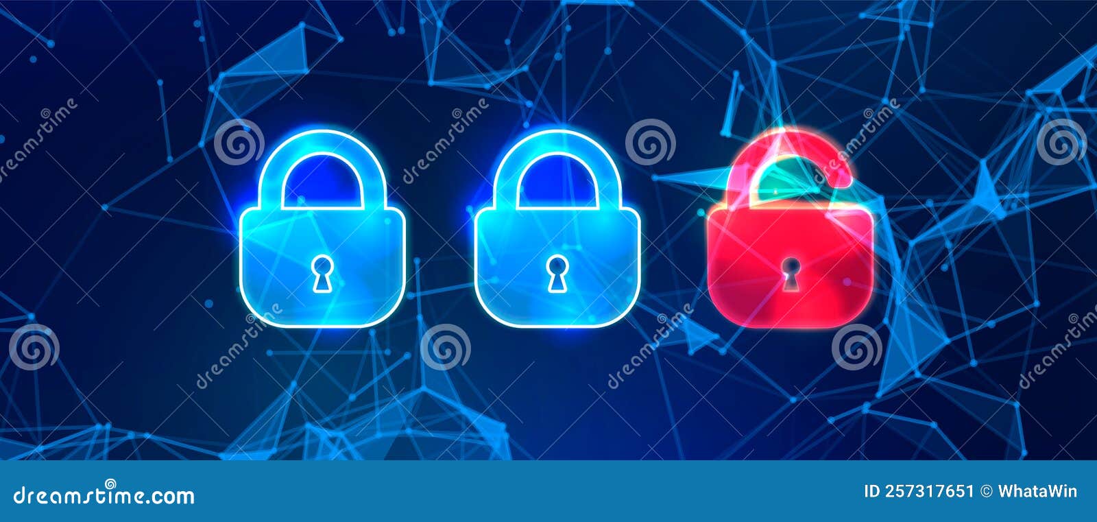 Digital Vector Tech Dark Blue Background with Locks Stock Vector ...