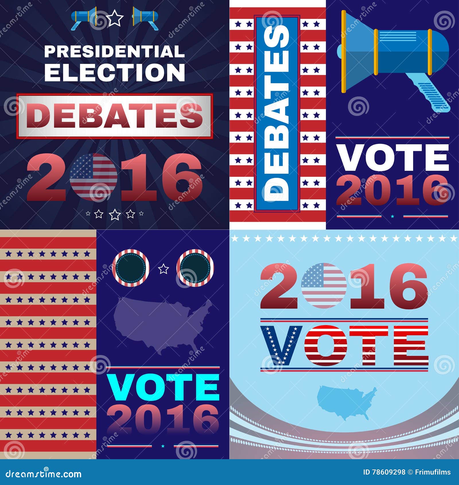 Digital Vector Usa Presidential Election Stock Illustration ...