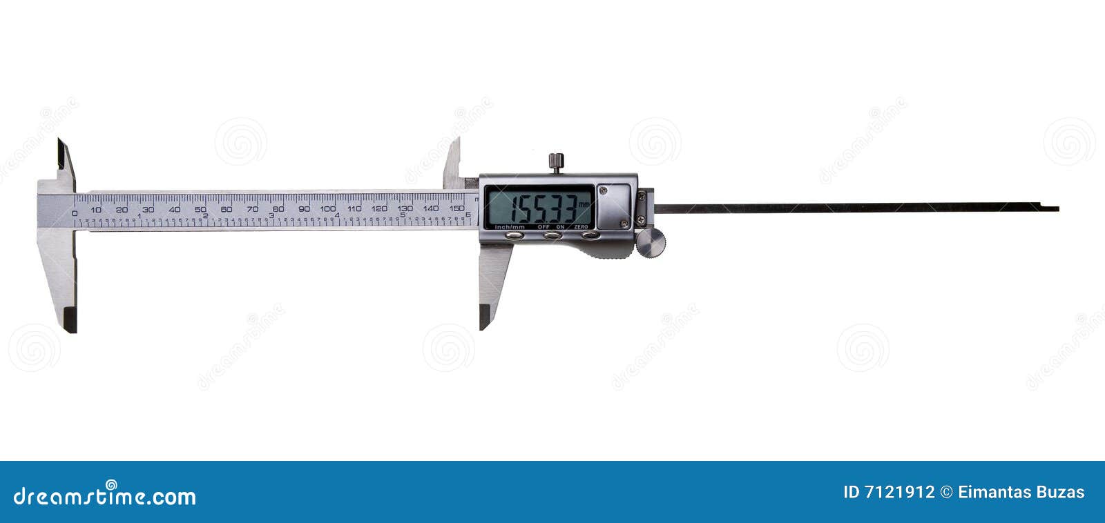Digital Vernier Caliper - Isolated on White Stock Photo - Image of ...