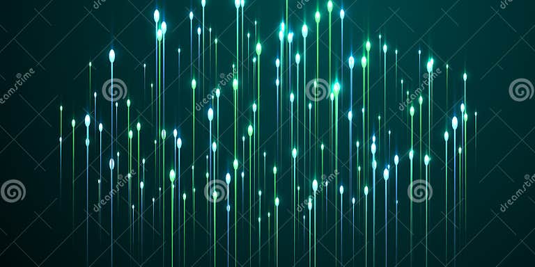 Digital Vertical Line Streams Data Flows Concept. Stock Vector ...