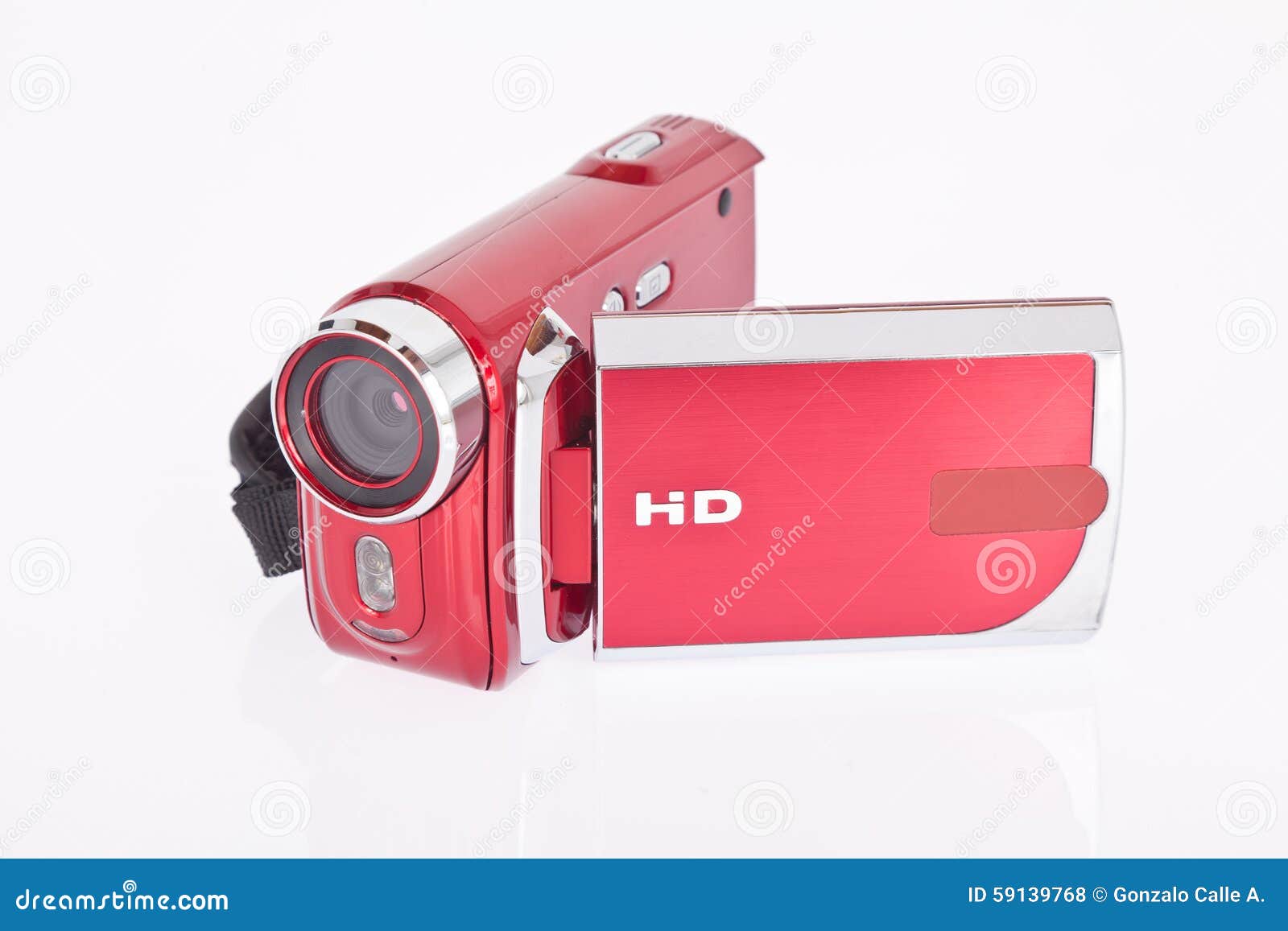Digital Video Camera Isolated on a White Stock Photo - Image of ...