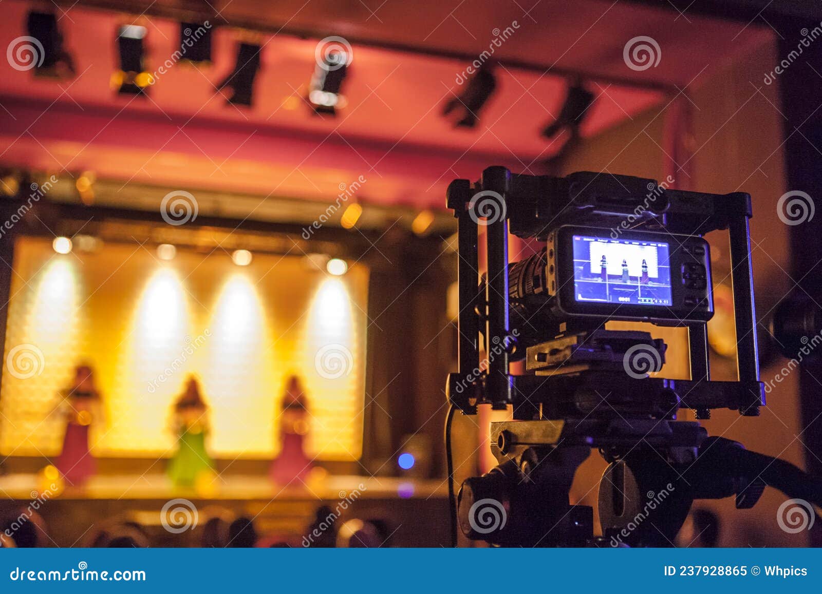 Digital Video Camera Recording Dance Show Stock Image - Image of ...