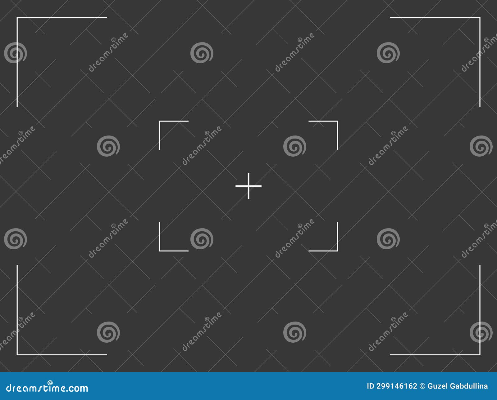 Digital Video Camera Viewfinder. Photo Focusing Grid Vector Template on ...