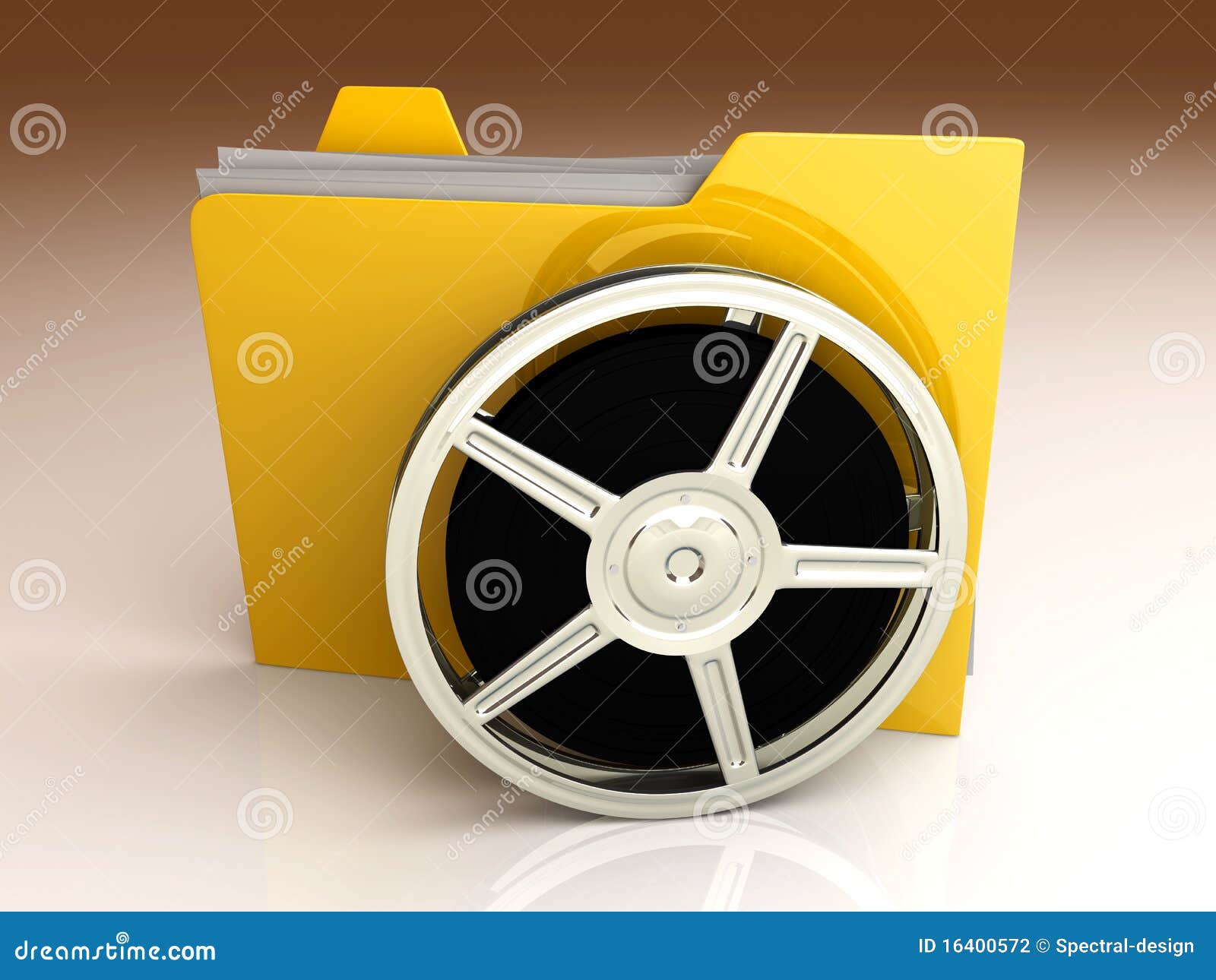 Digital Video Folder stock illustration. Illustration of hollywood ...
