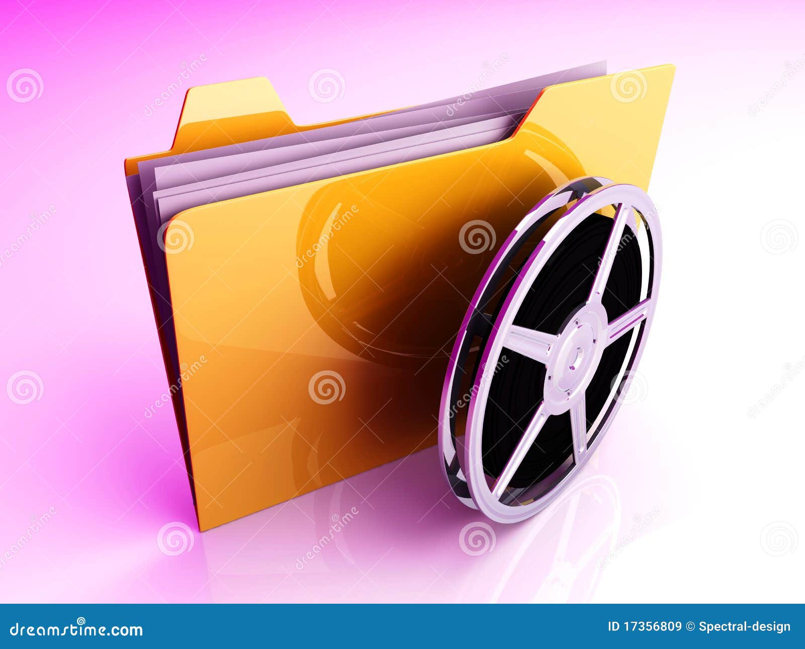 Digital Video Folder stock illustration. Illustration of entertainment ...