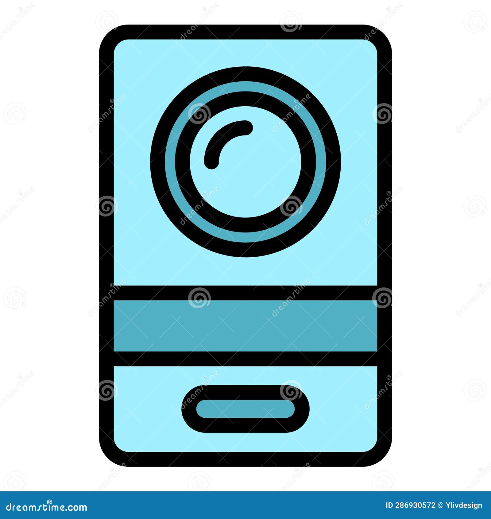 Digital Video Intercom Icon Vector Flat Stock Vector - Illustration of ...