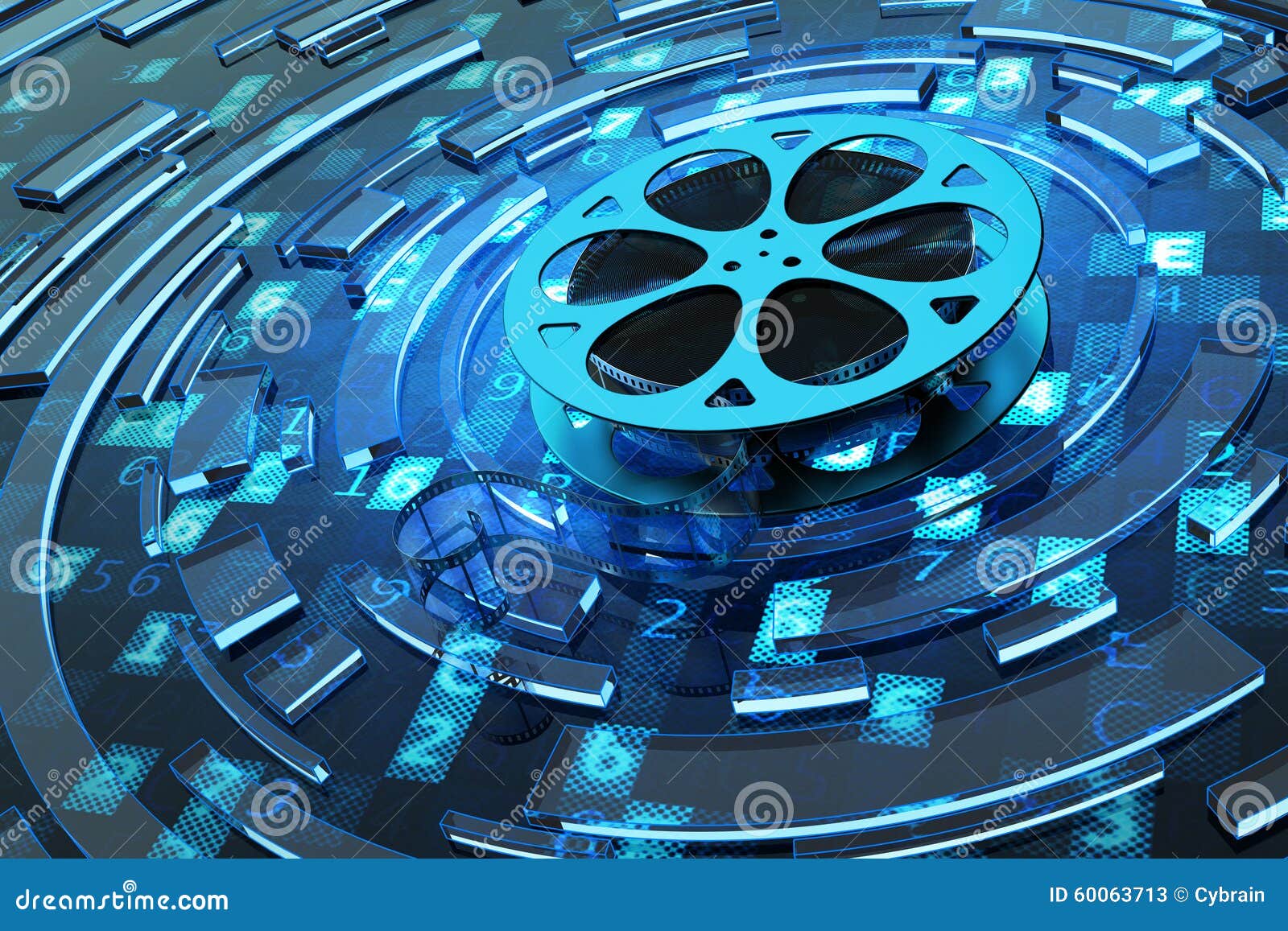 Digital Video and Multimedia Concept Stock Illustration - Illustration ...