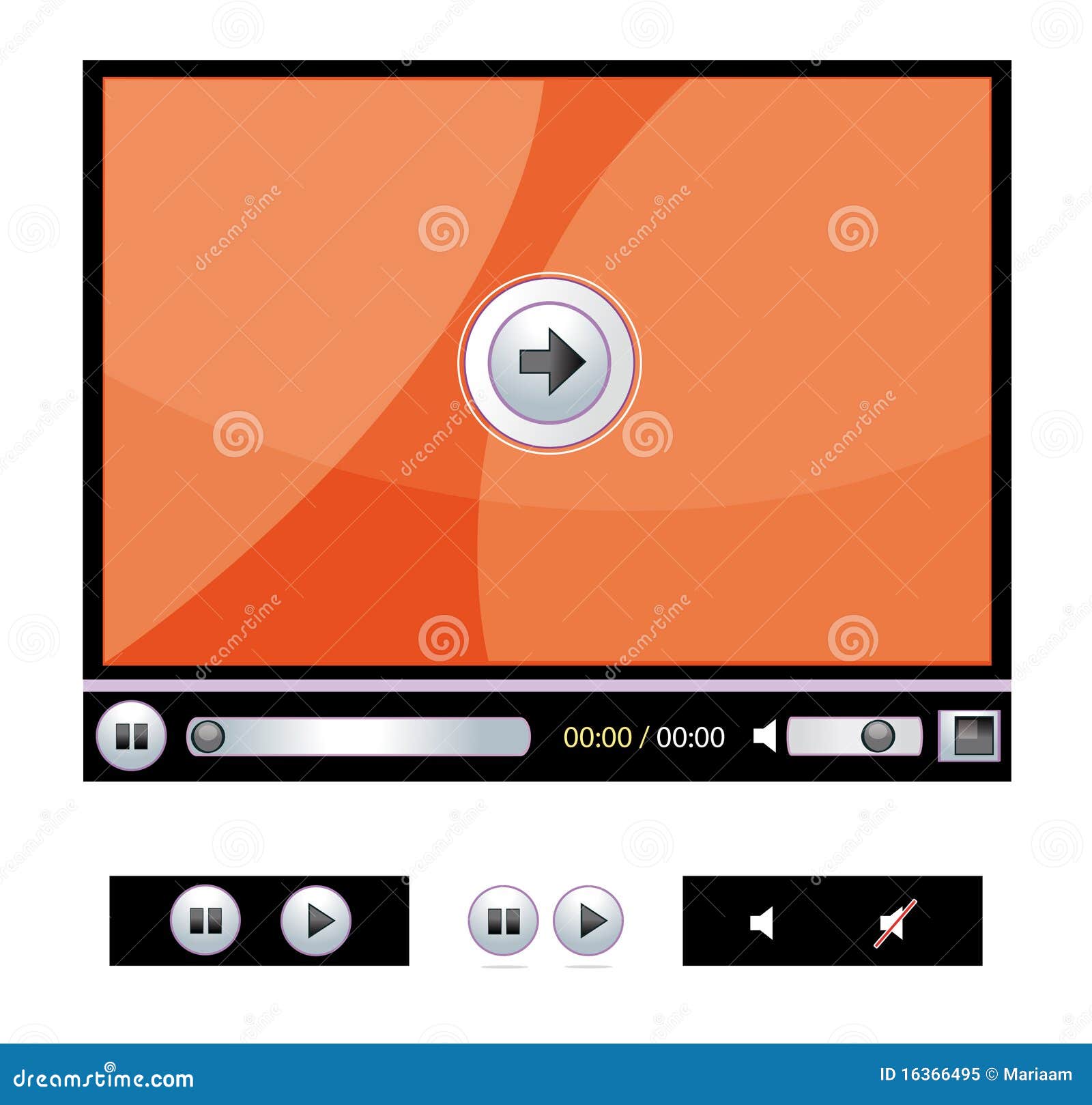 Digital video player stock illustration. Illustration of play - 16366495
